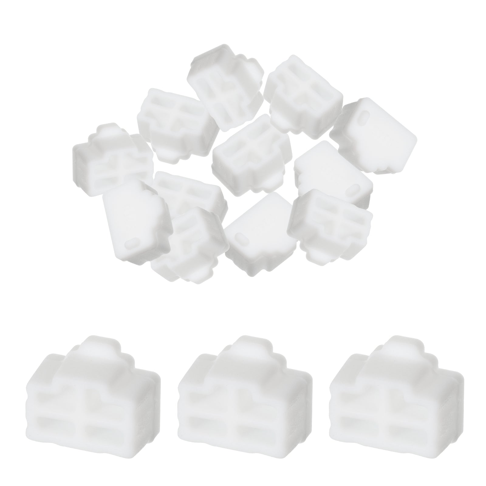 RJ45 Port Duct Covers Caps Silicone for RJ45 Female End, White 25pcs ...