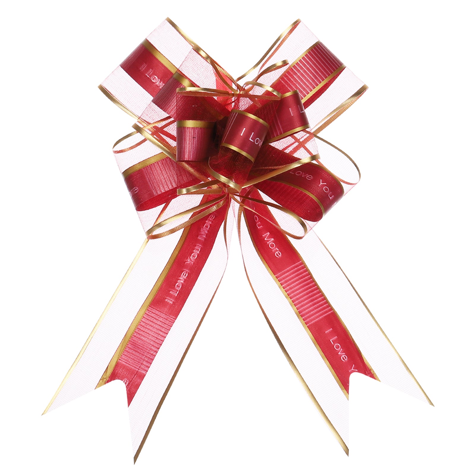 Uxcell 10pcs 11 Inch Extra Large Pull Bow Love You Gift Wrapping Bows ...