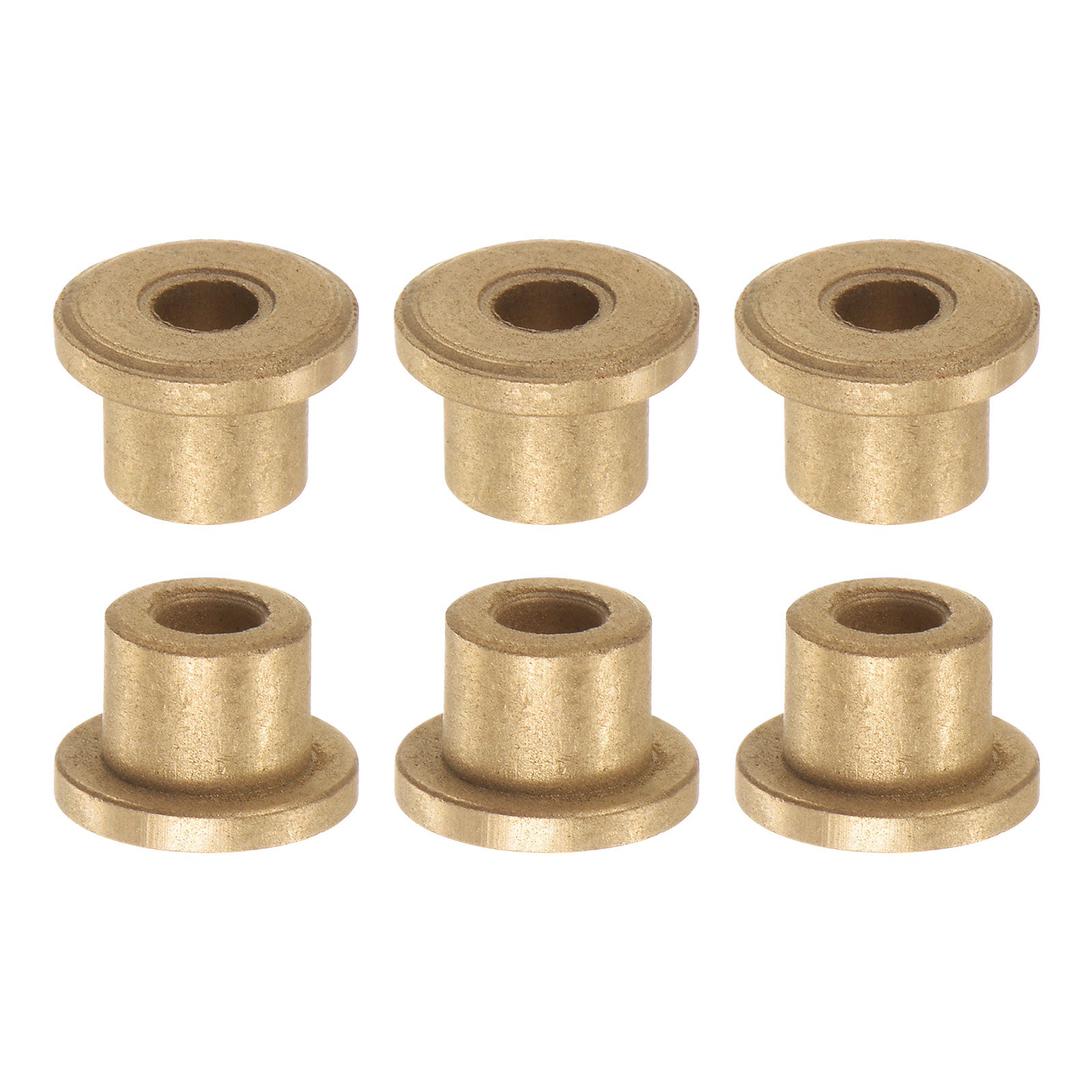 6pcs Flange Bearing Sleeve 4mm x 8mm x 8mm Bronze Self Lubricating ...
