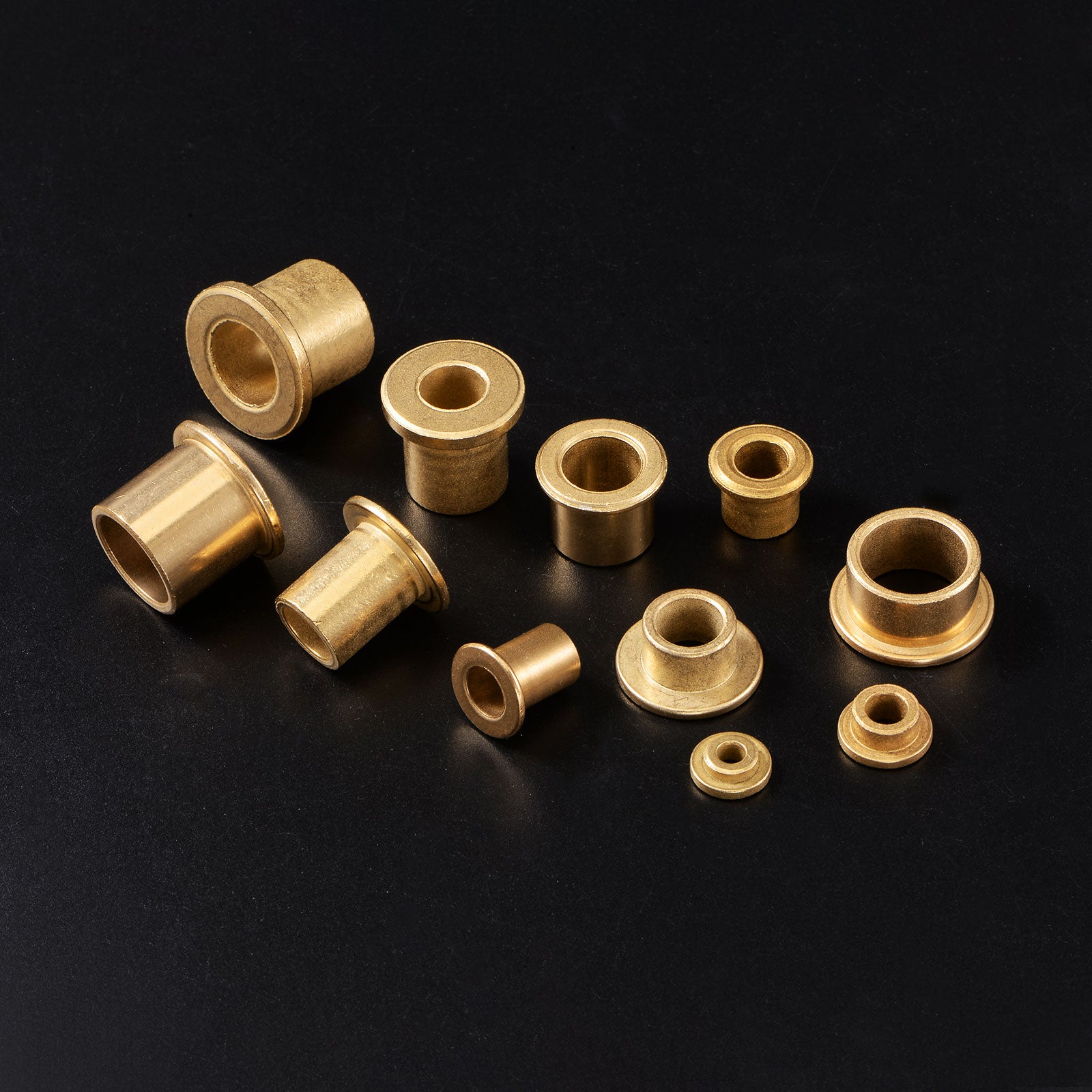 2pcs Flange Bearing Sleeve 8mm x 10mm x 15mm Bronze Self Lubricating ...
