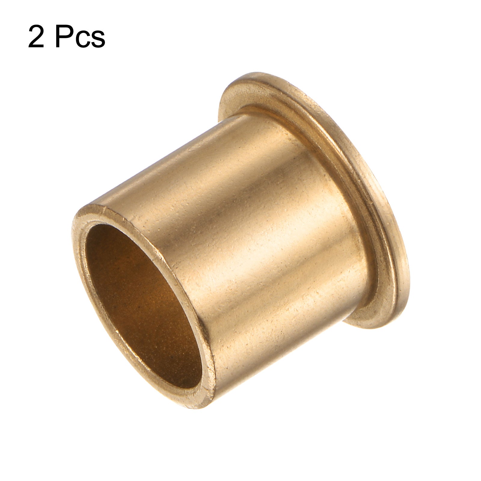 2pcs Flange Bearing Sleeve 16mm x 20mm x 20mm Bronze Self Lubricating ...