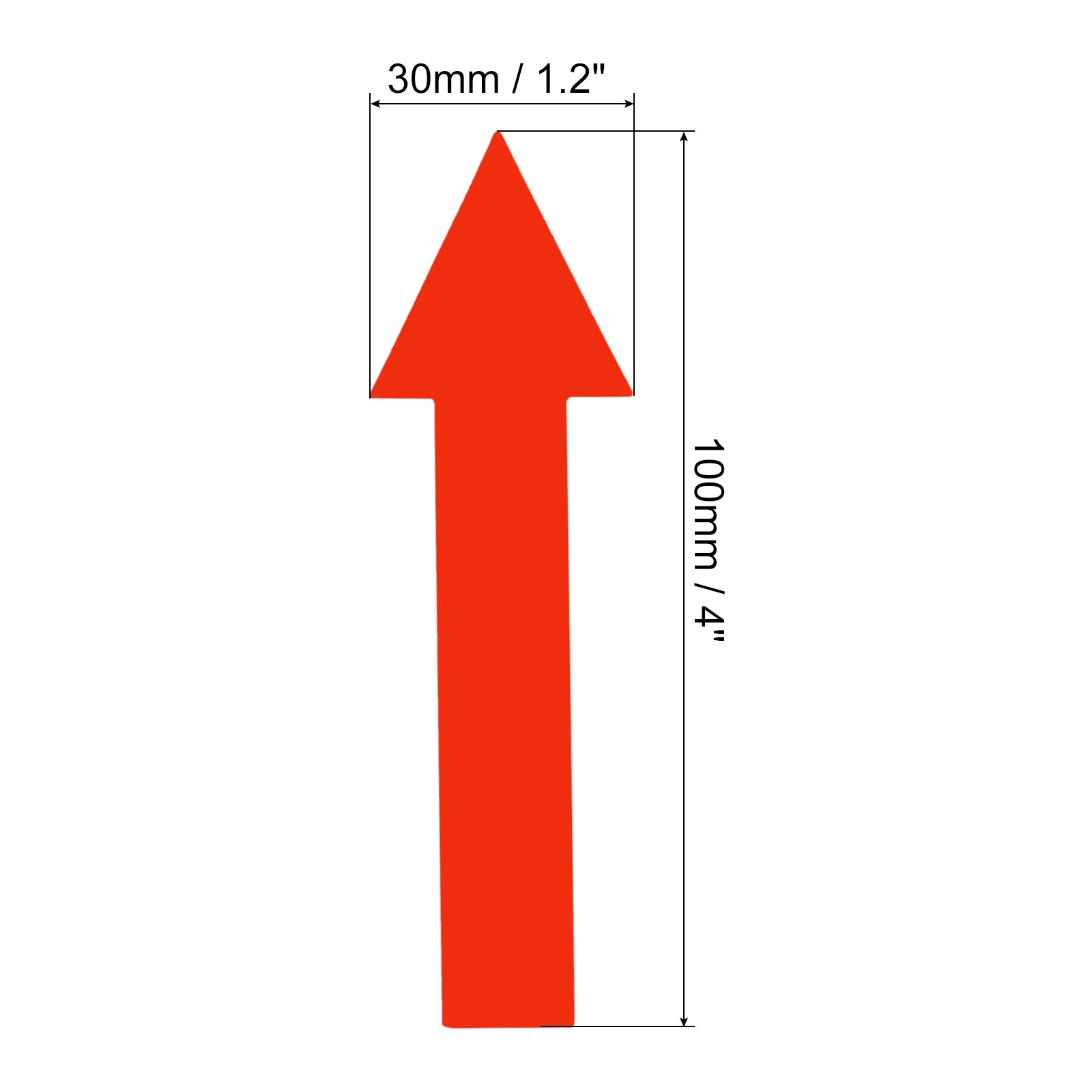 4x1.2" Arrow Sticker Directional Sign PVC Adhesive Floor Decal, Red ...
