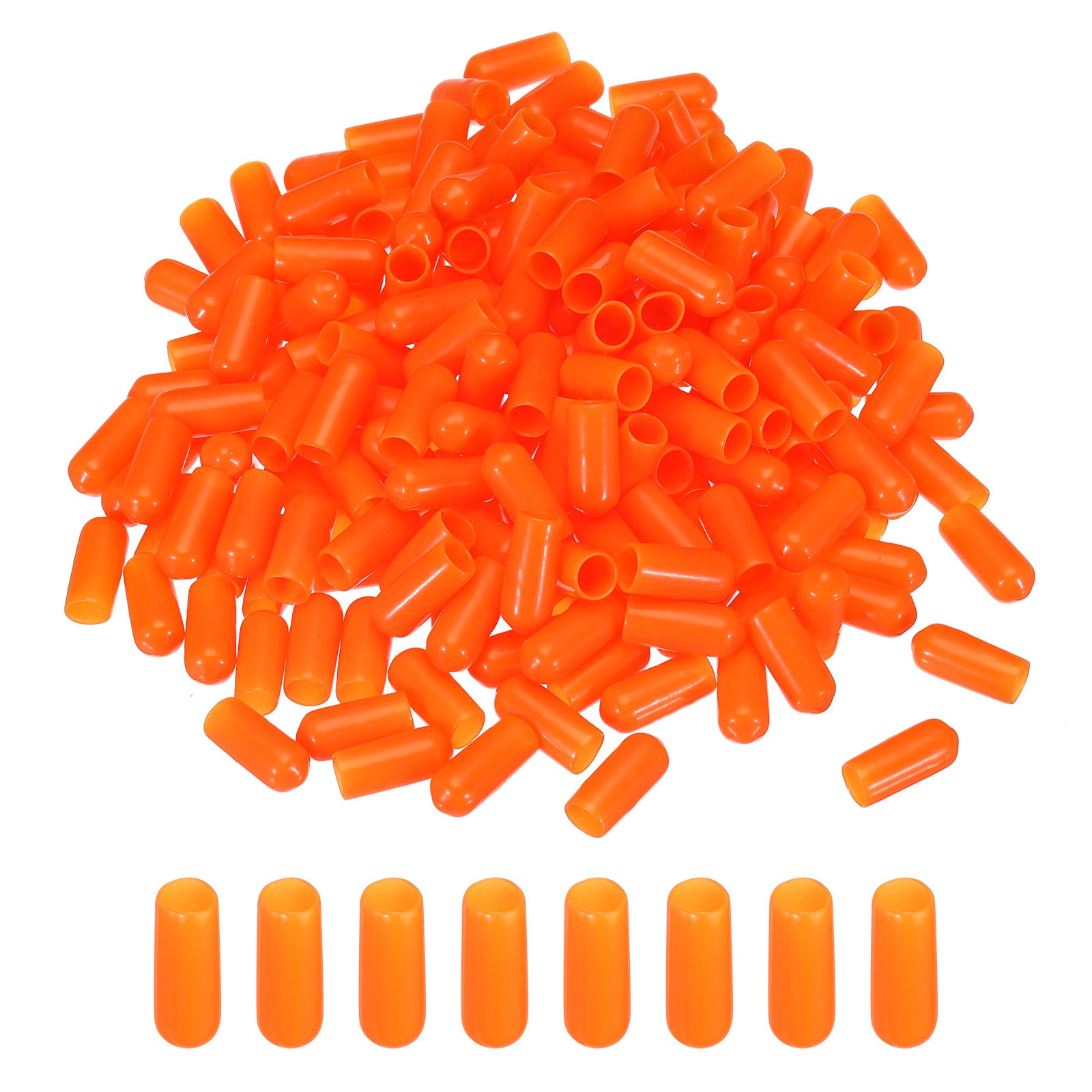 200pcs 6mm Rubber End Caps Cover PVC Vinyl Screw Thread Protector ...