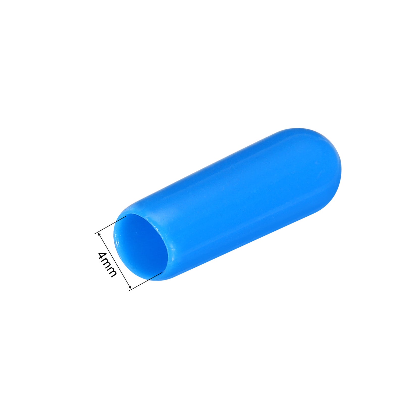 100pcs Rubber End Caps 4mm ID Vinyl Round Tube Bolt Cap Cover Screw ...