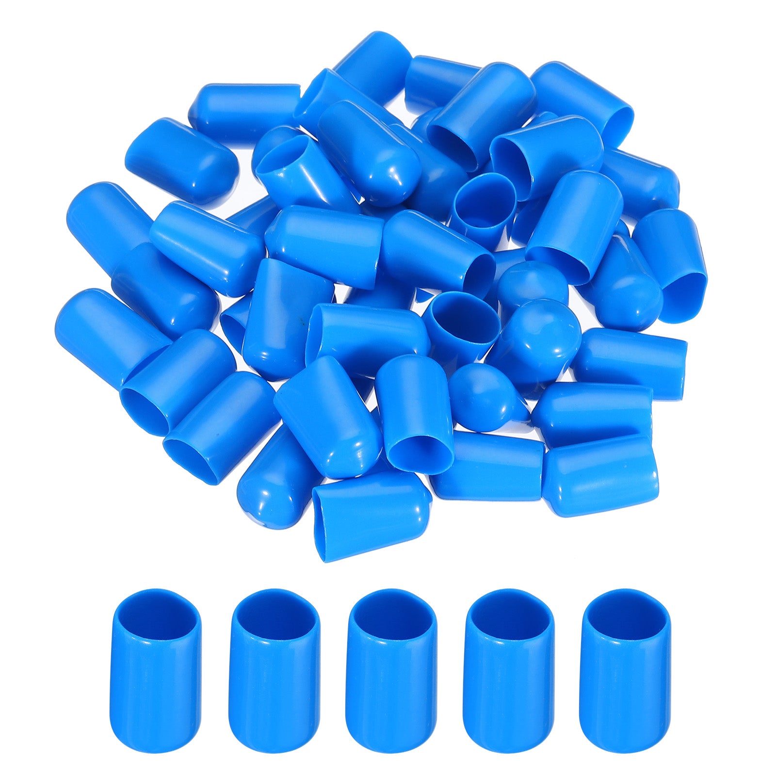 50pcs Rubber End Caps 12mm(1/2 Inch) ID Vinyl Round Tube Bolt Cap Cover ...