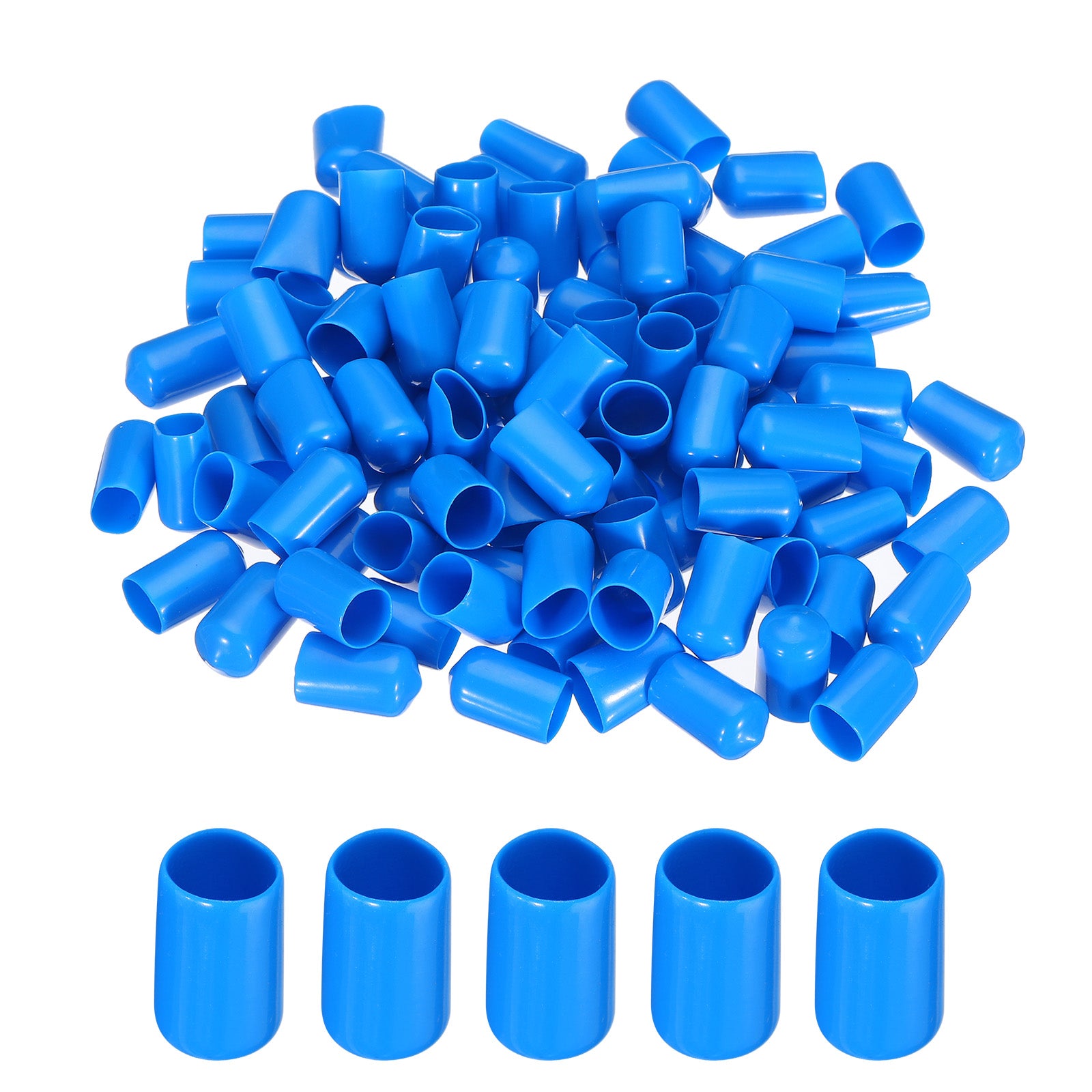 100pcs Rubber End Caps 12mm(1/2 Inch) ID Vinyl Round Tube Bolt Cap ...