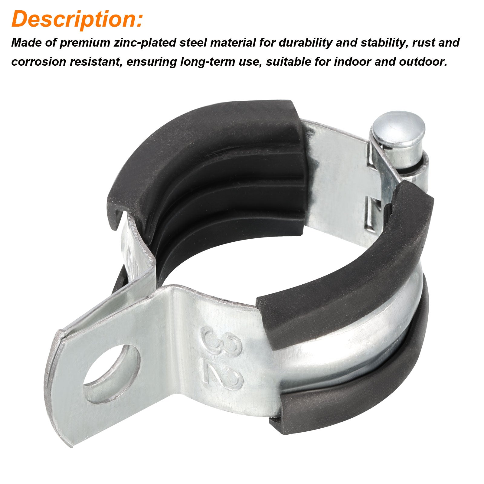 Uxcell 8Pcs Split Ring Hanger Pipe Strap Rubber Cushion Pipe Support ...