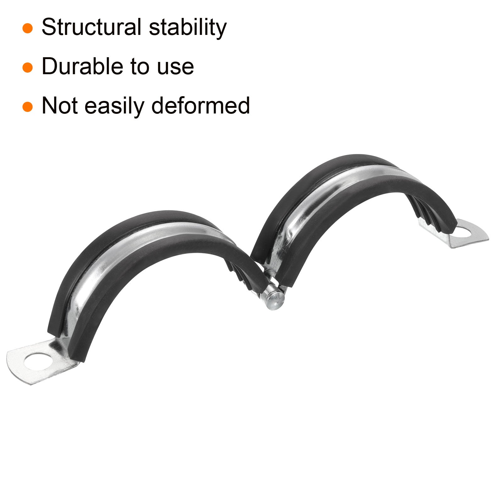 Uxcell 8Pcs Split Ring Hanger Pipe Strap Rubber Cushion Pipe Support ...