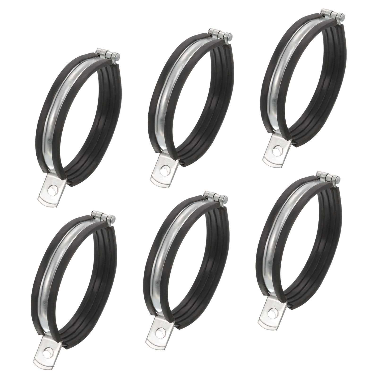 Uxcell 6Pcs Split Ring Hanger Pipe Strap Rubber Cushion Pipe Support ...