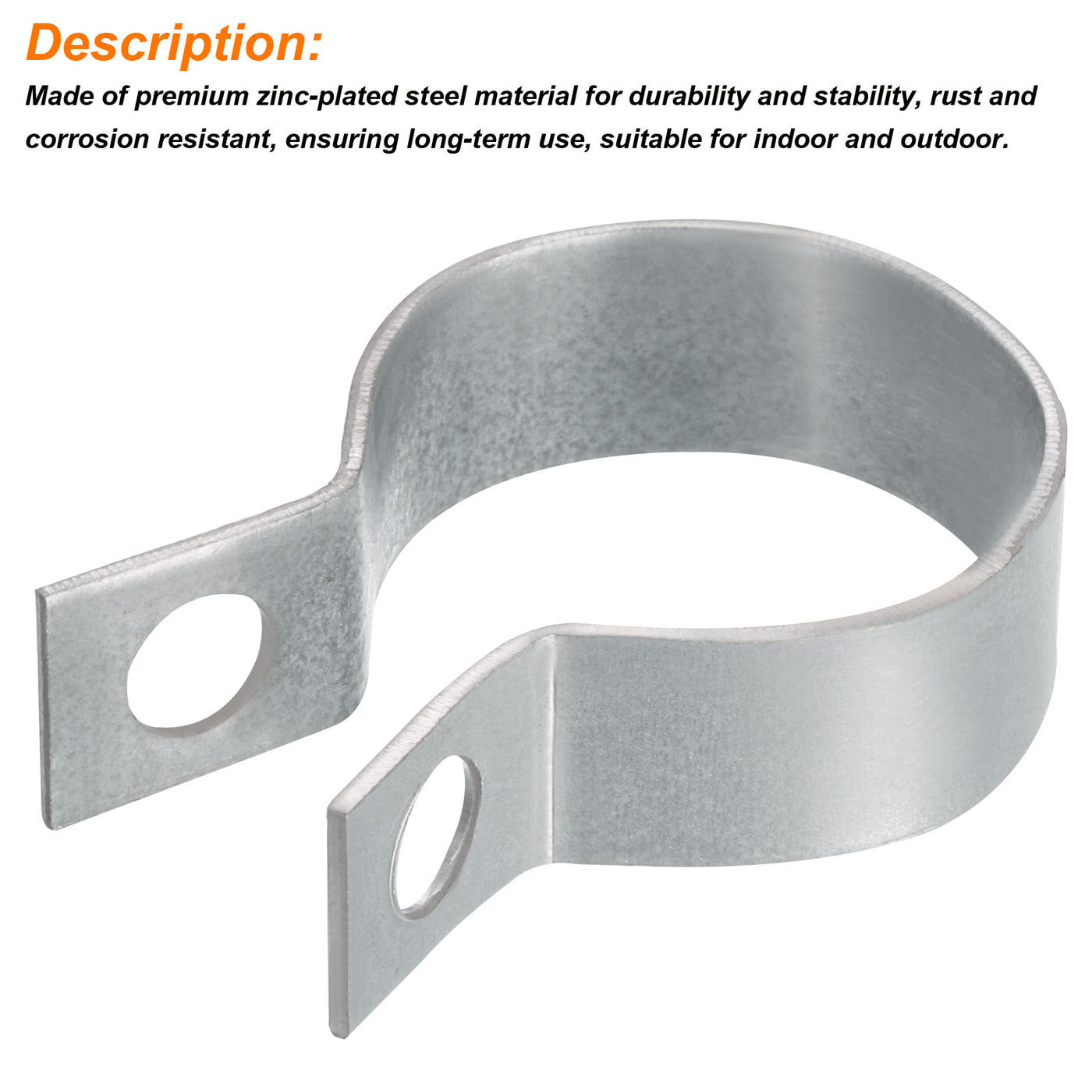 Uxcell 10Pcs Split Ring Hanger Pipe Strap Fit 1-1/4"(32mm) Metal Pipe ...