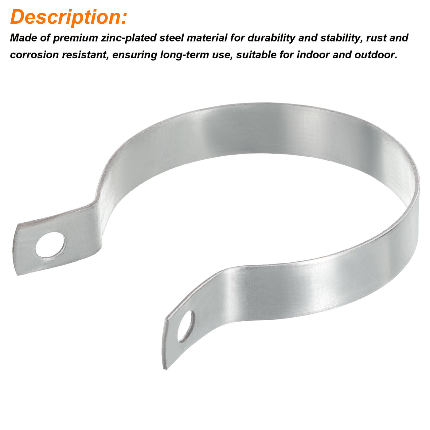 Uxcell 10Pcs Split Ring Hanger Pipe Strap Fit 3"(75mm) Metal Pipe ...