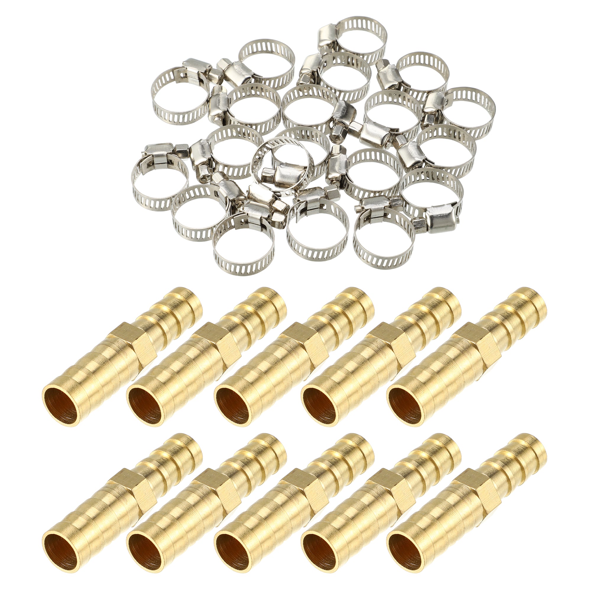 10 Set 10mm-8mm I Shaped Hose Barb I Barbed Tube Pipe Fitting Brass ...