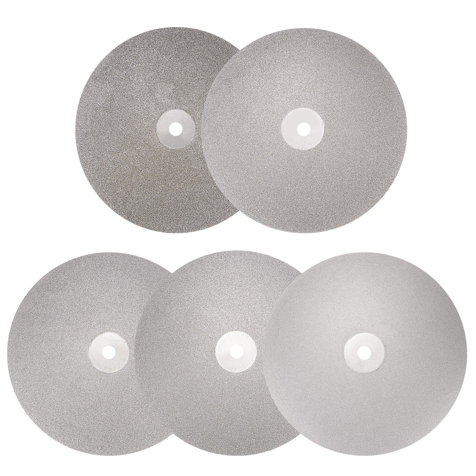 Diamond Flat Lap Disc Set 6" x 1/2" Arbor 60/80/100/120/500 Grit ...
