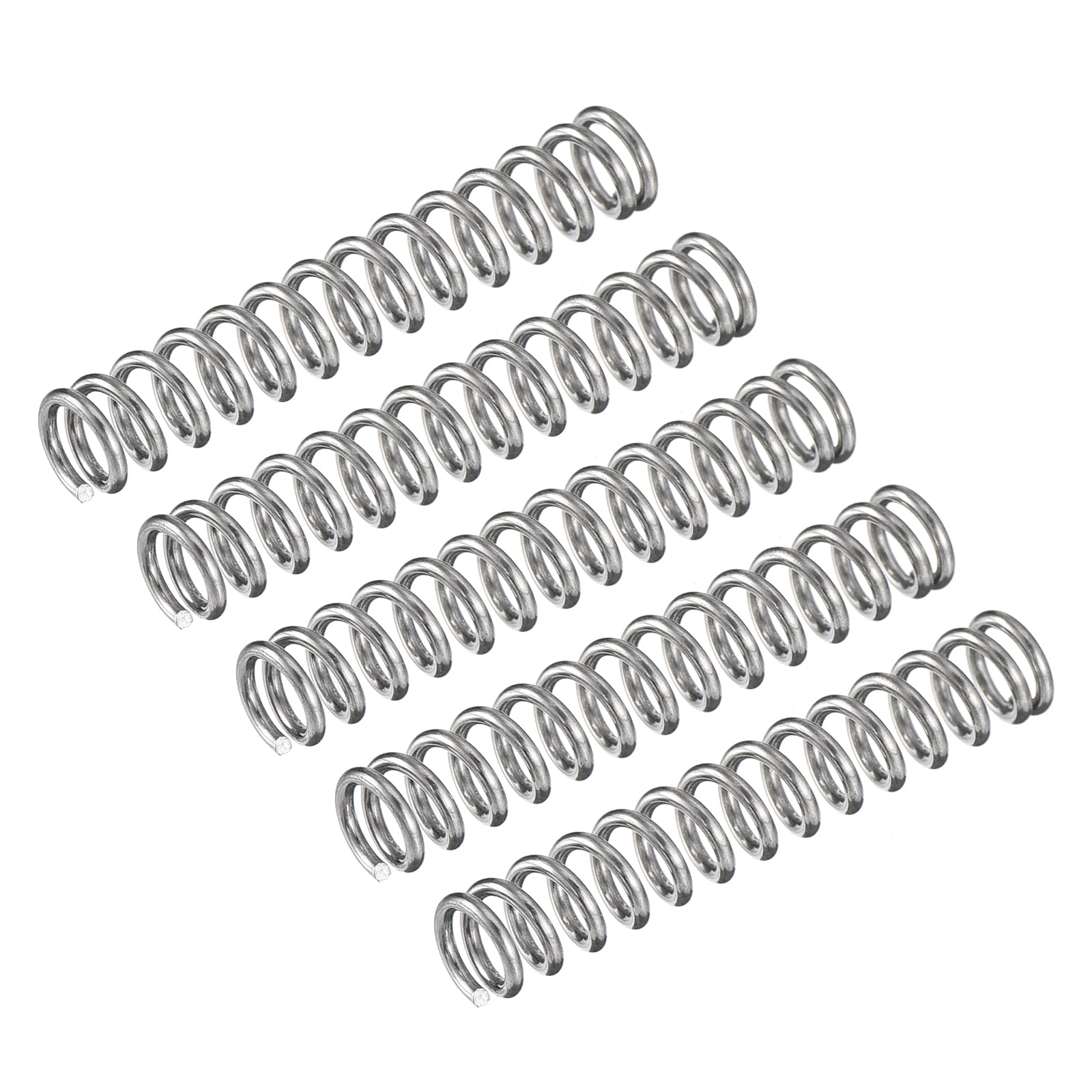 Uxcell Compression Spring, 5Pcs 304 Stainless Steel, 5mm OD, 0.8mm Wire ...