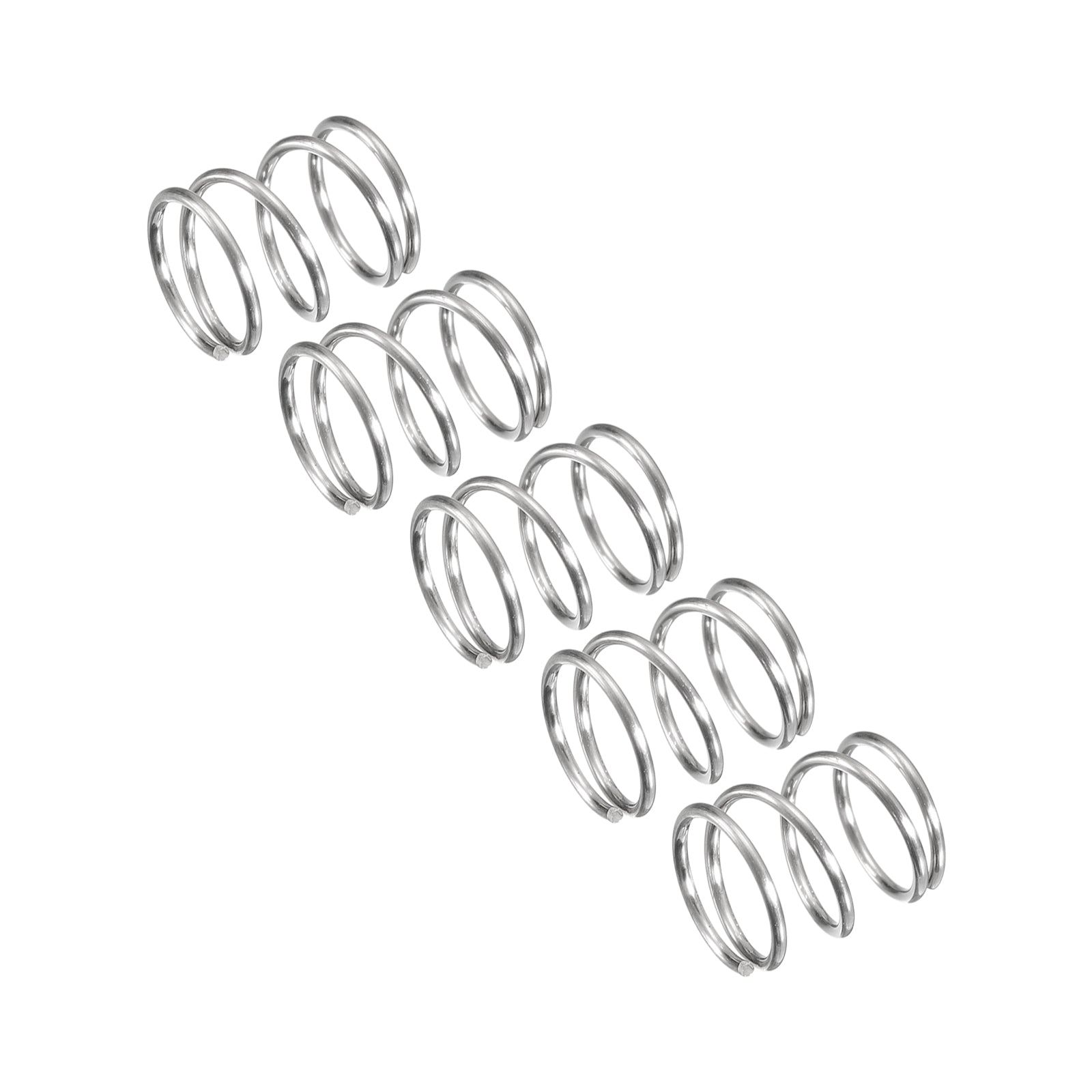 Uxcell Compression Spring, 5Pcs 304 Stainless Steel, 9mm OD, 0.8mm Wire ...