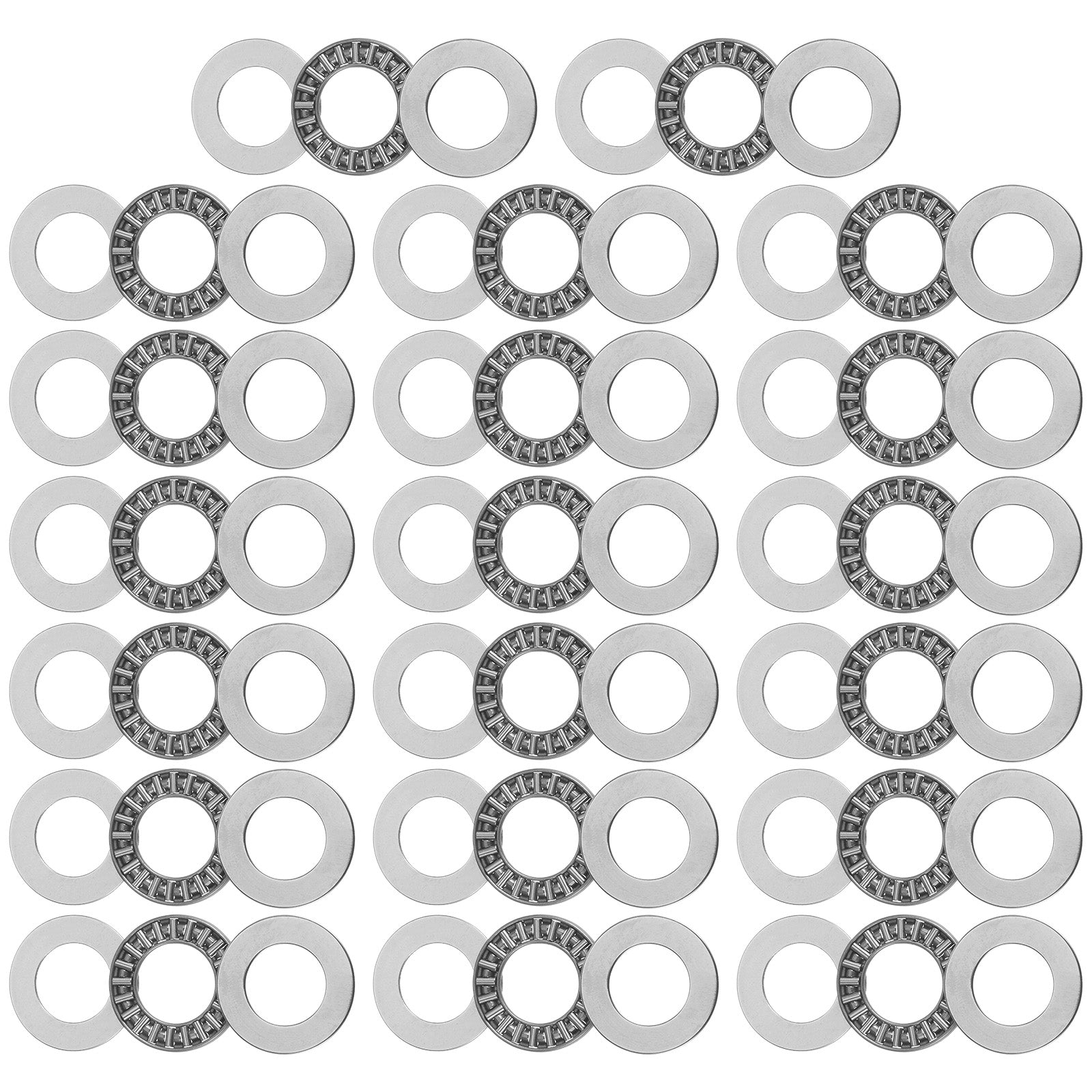 Uxcell AXK1730 Thrust Needle Roller Bearings 17x30x2mm with AS1730 ...