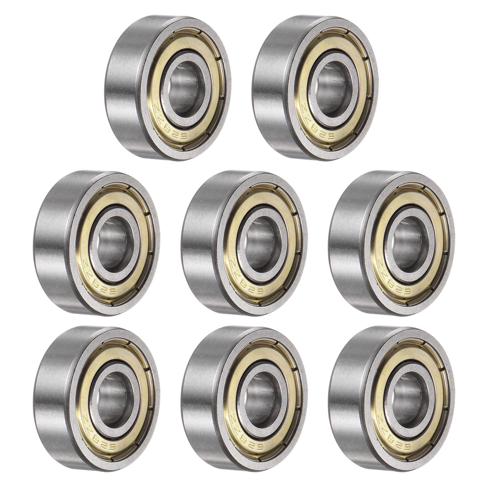 Uxcell 8pcs 628ZZ Ball Bearings 8x24x8mm Carbon Steel Double Shielded ...