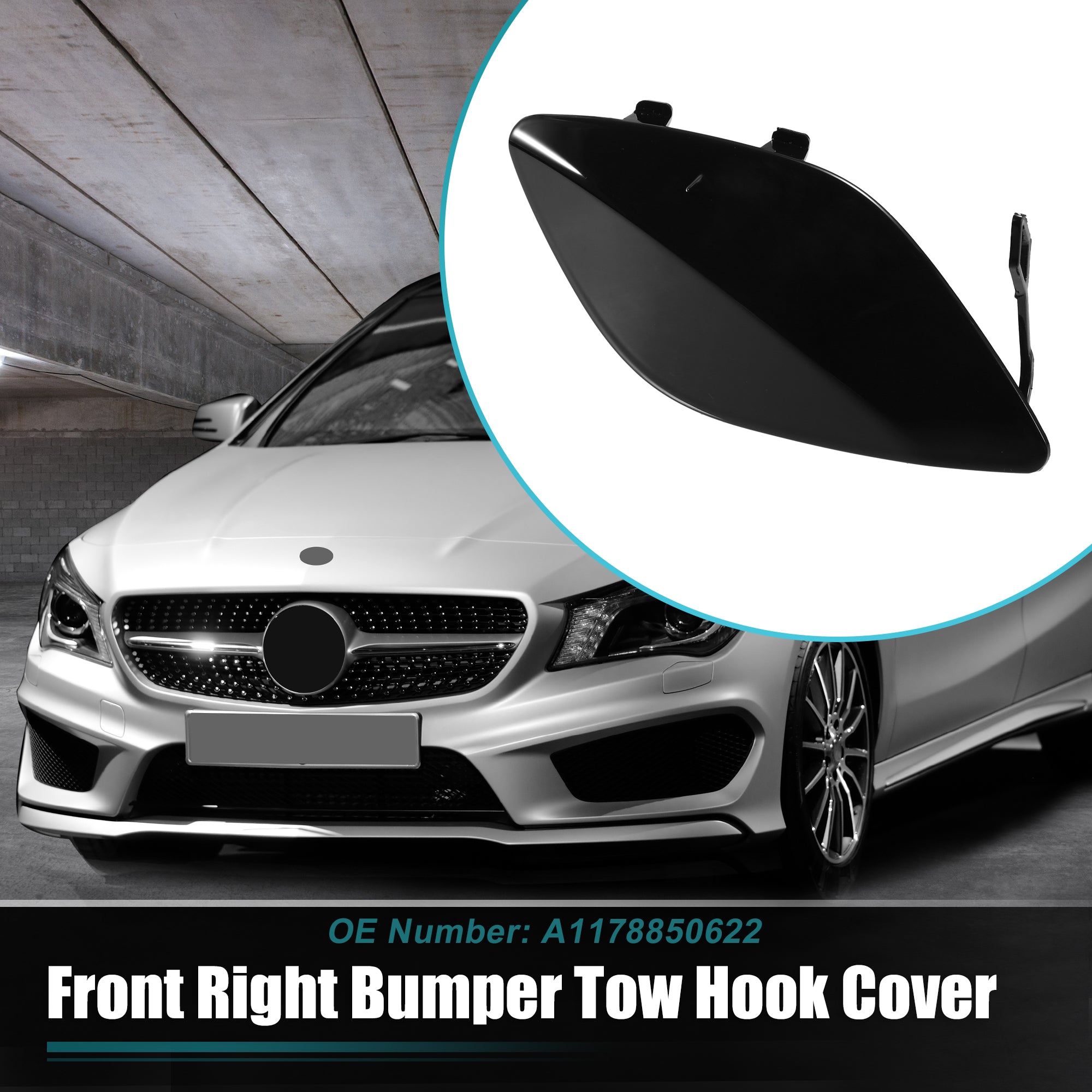 Uxcell Front Right Bumper Tow Hook Cover for Mercedes-Benz CLA-class ...
