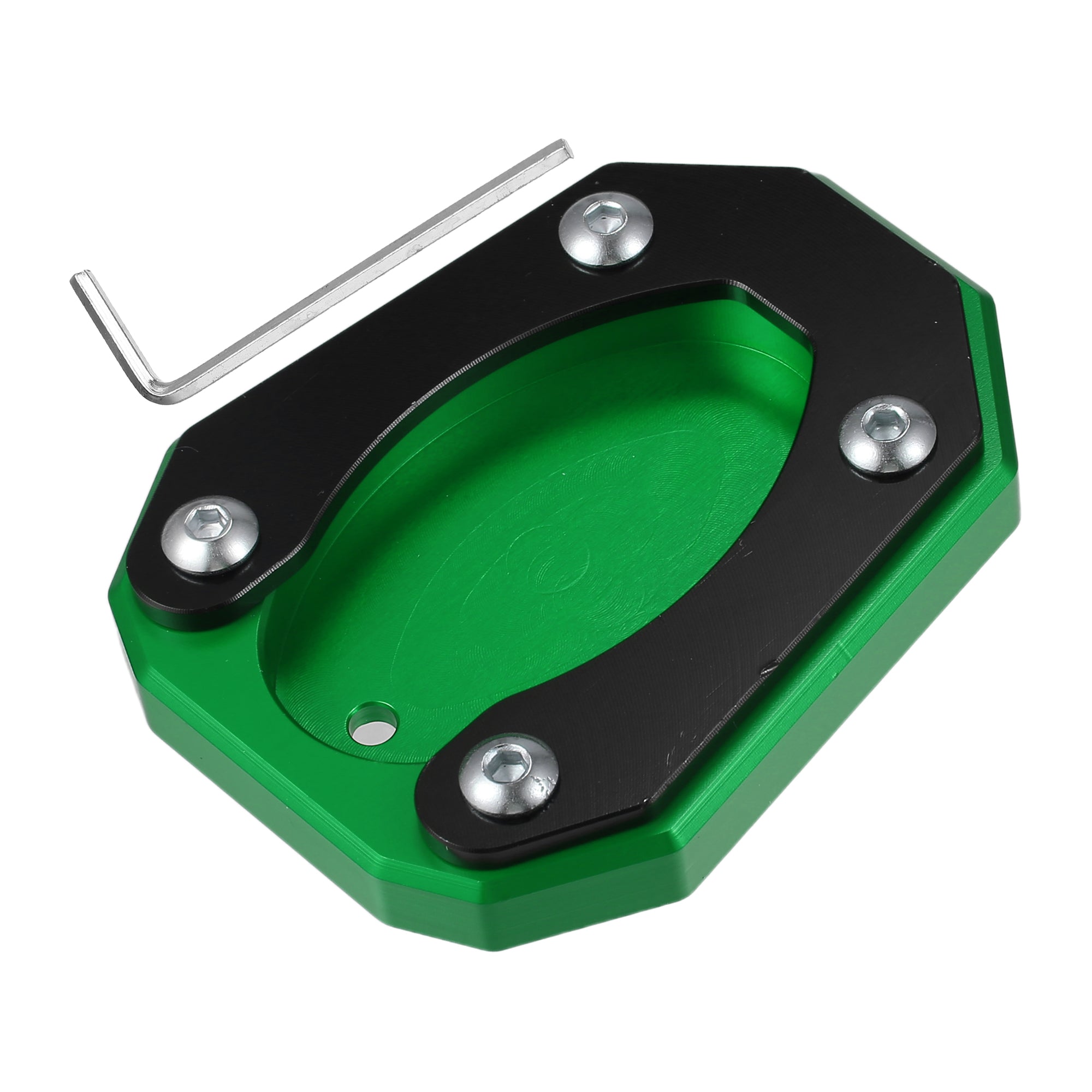 Uxcell 1 Set Motorcycle Kickstand Side Stand Plate Pad Green for ...