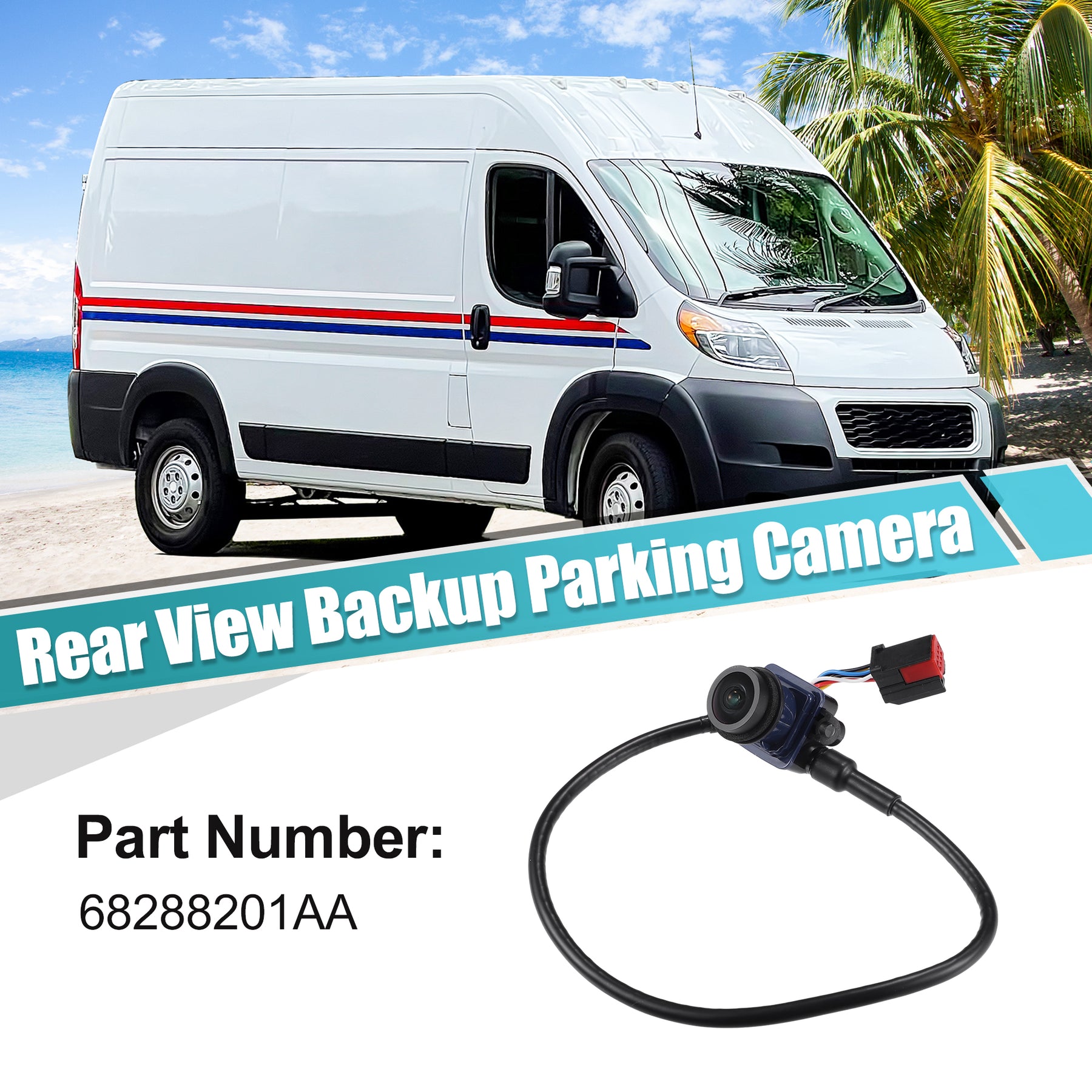 Uxcell Rear View Backup Parking Camera for Ram ProMaster 1500 2014-2018 ...