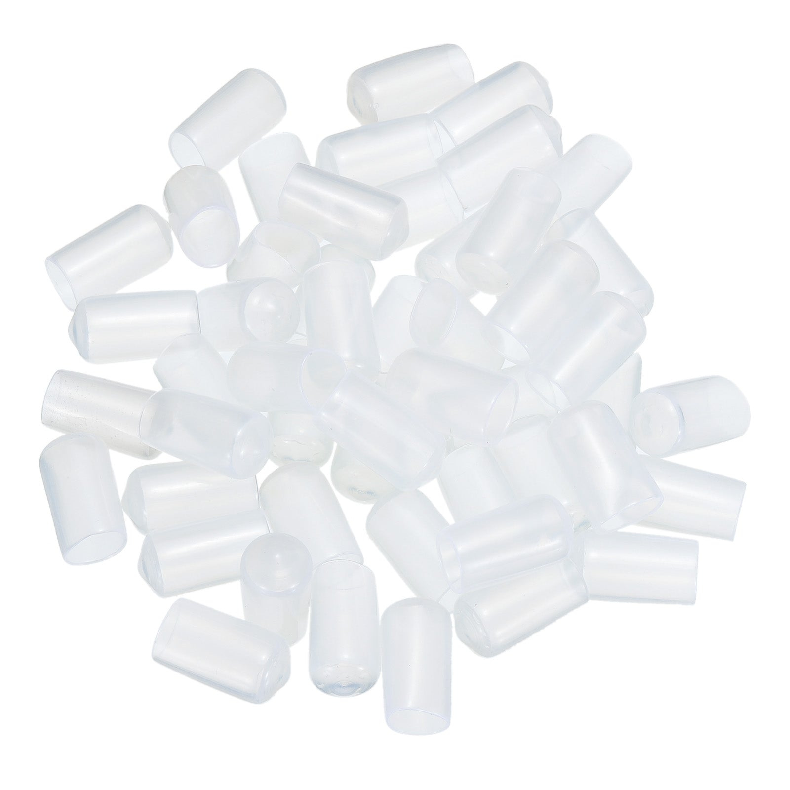 Uxcell 50pcs Rubber End Caps 10mm(3/8") ID Vinyl PVC Round Tube Bolt ...