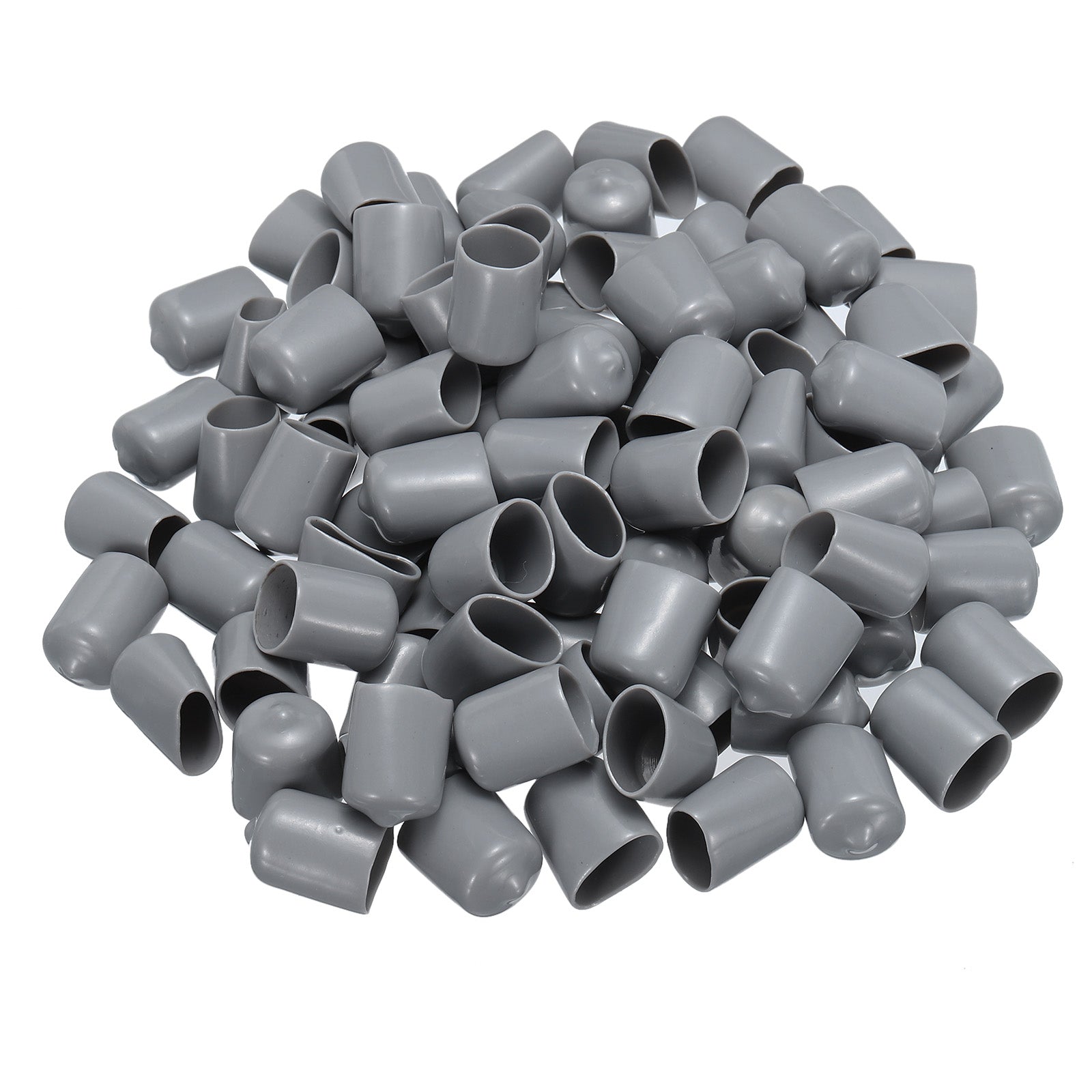 Uxcell 100pcs Rubber End Caps 16mm(5/8") ID Vinyl PVC Round Tube Bolt ...