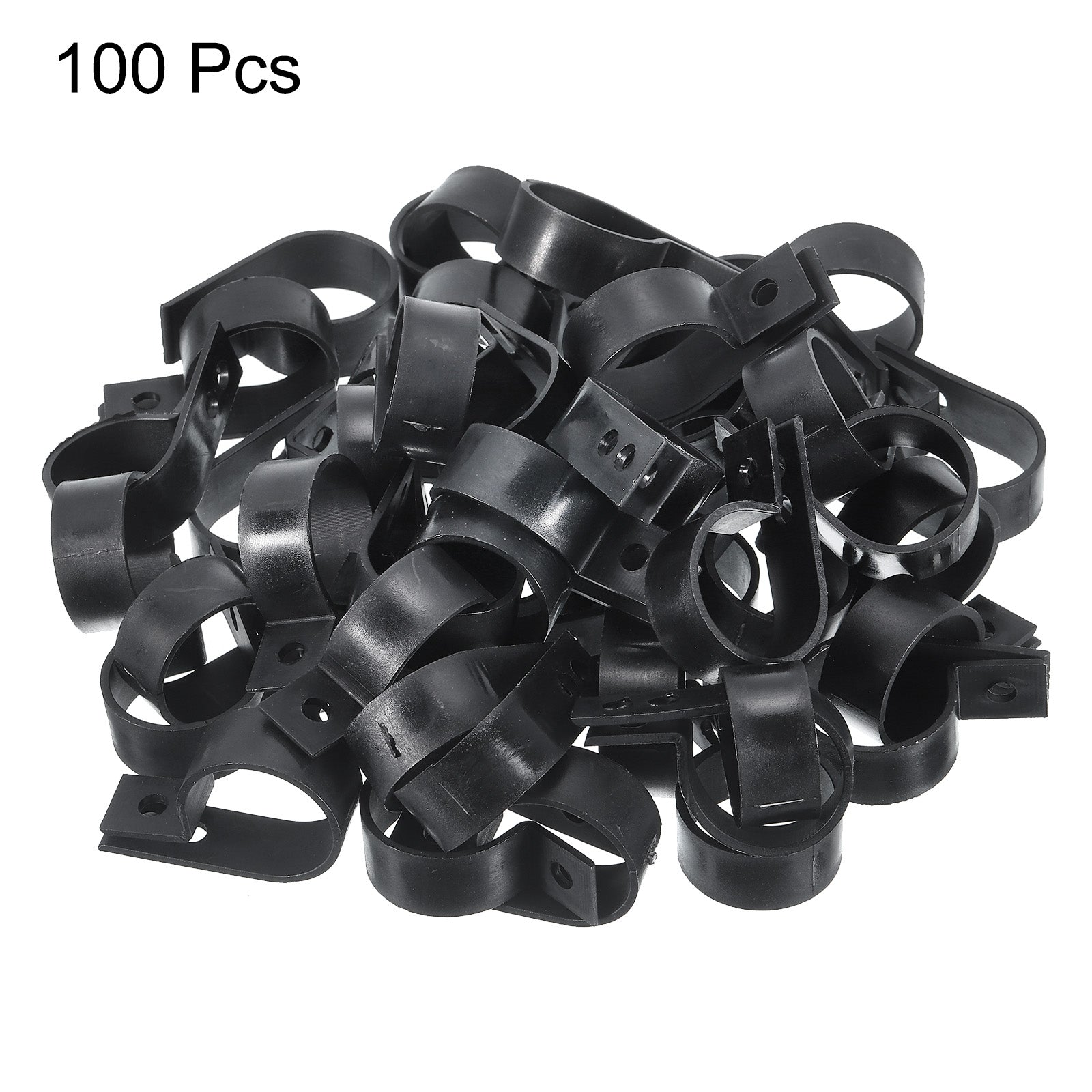 R-Type Cable Clamps, 23mm 0.9 Inch Cable Organizer Cord Clips Black ...