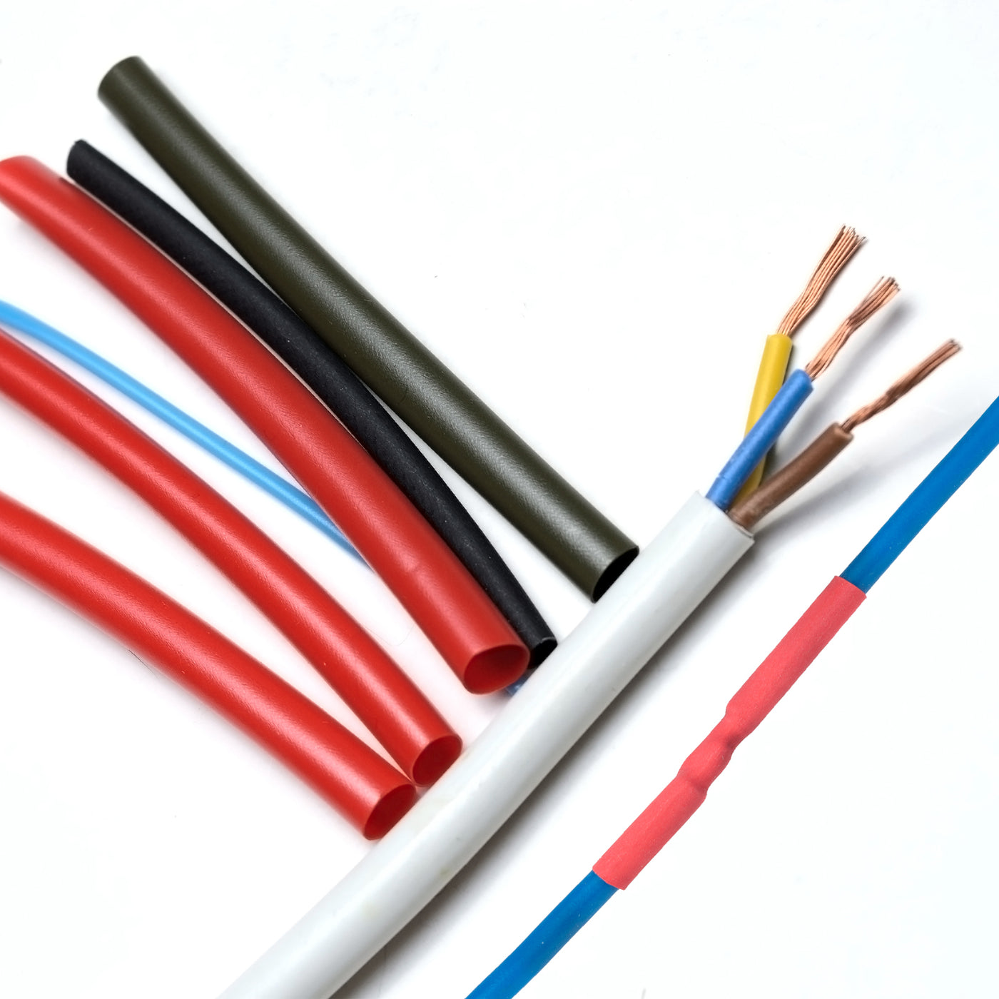 2pcs 1/8"(3mm) Dia 50ft Heat Shrink Tubing 2:1 Electric Insulation Wire ...