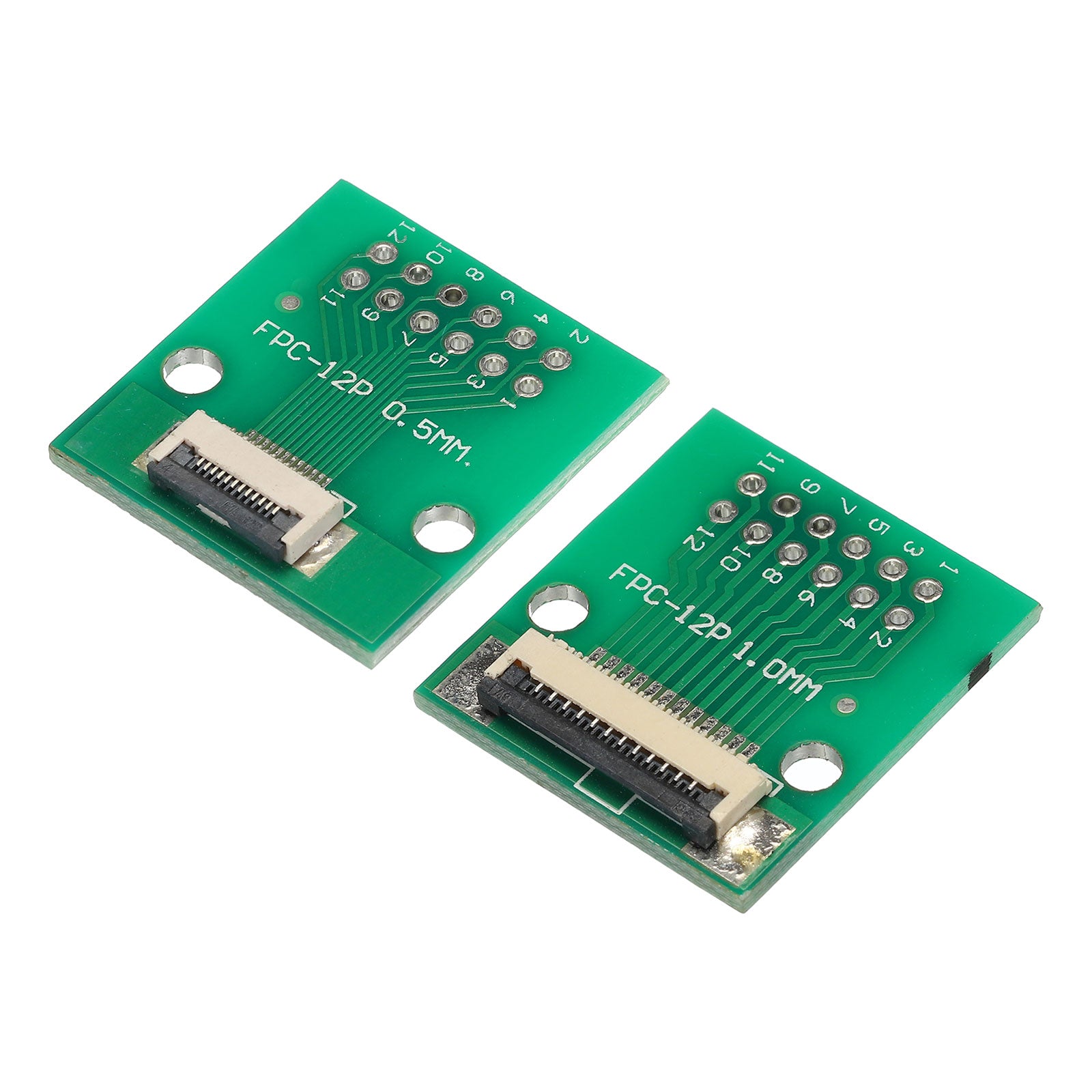 FPC FFC PCB Converter Board 12P 0.5mm on Socket Side, Back 1.0mm, to ...
