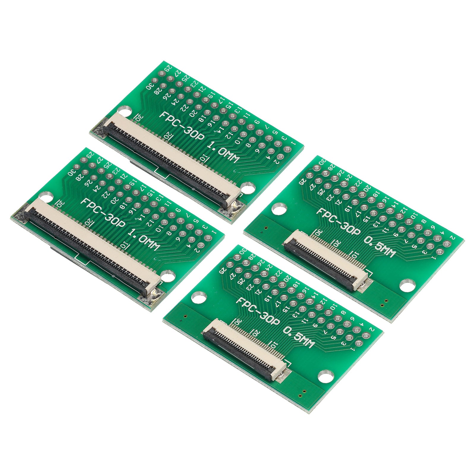 FPC FFC PCB Converter Board 30P 0.5mm on Socket Side, Back 1.0mm, to ...