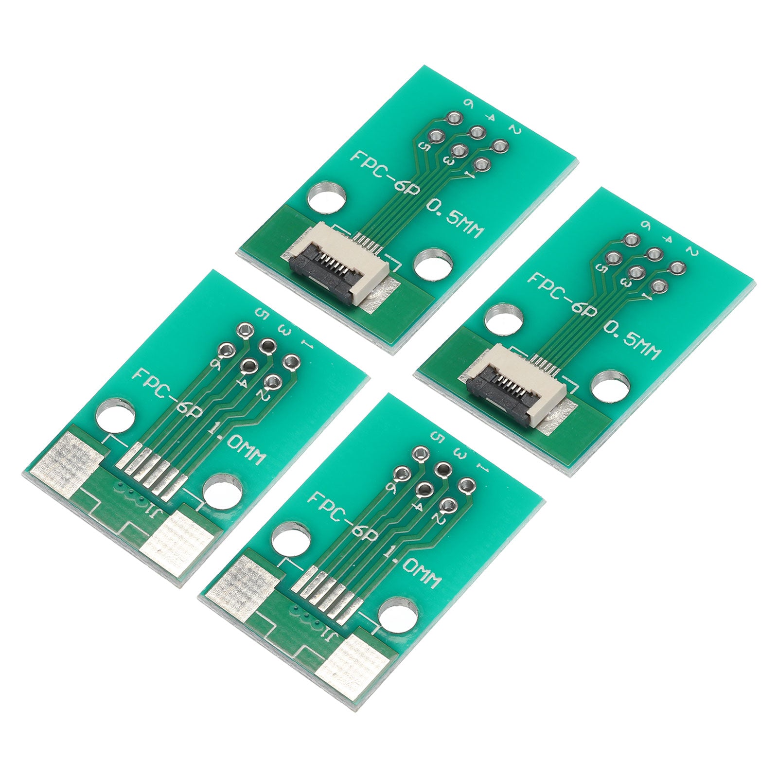 FPC FFC PCB Converter Board 8P 0.5mm on Socket Side, Back 1.0mm, to DIP ...