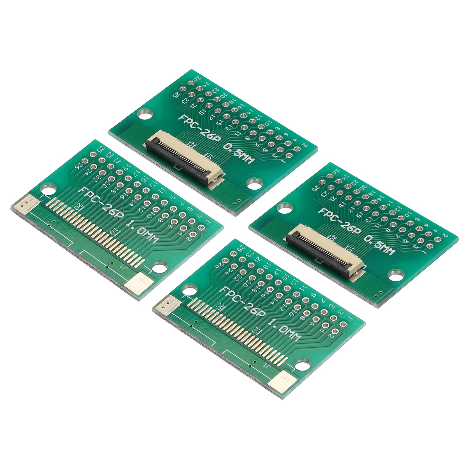 FPC FFC PCB Converter Board 26P 0.5mm on Socket Side, Back 1.0mm, to ...