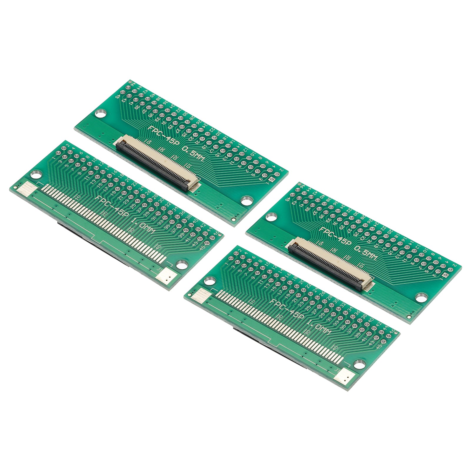 FPC FFC PCB Converter Board 45P 0.5mm on Socket Side, Back 1.0mm, to ...