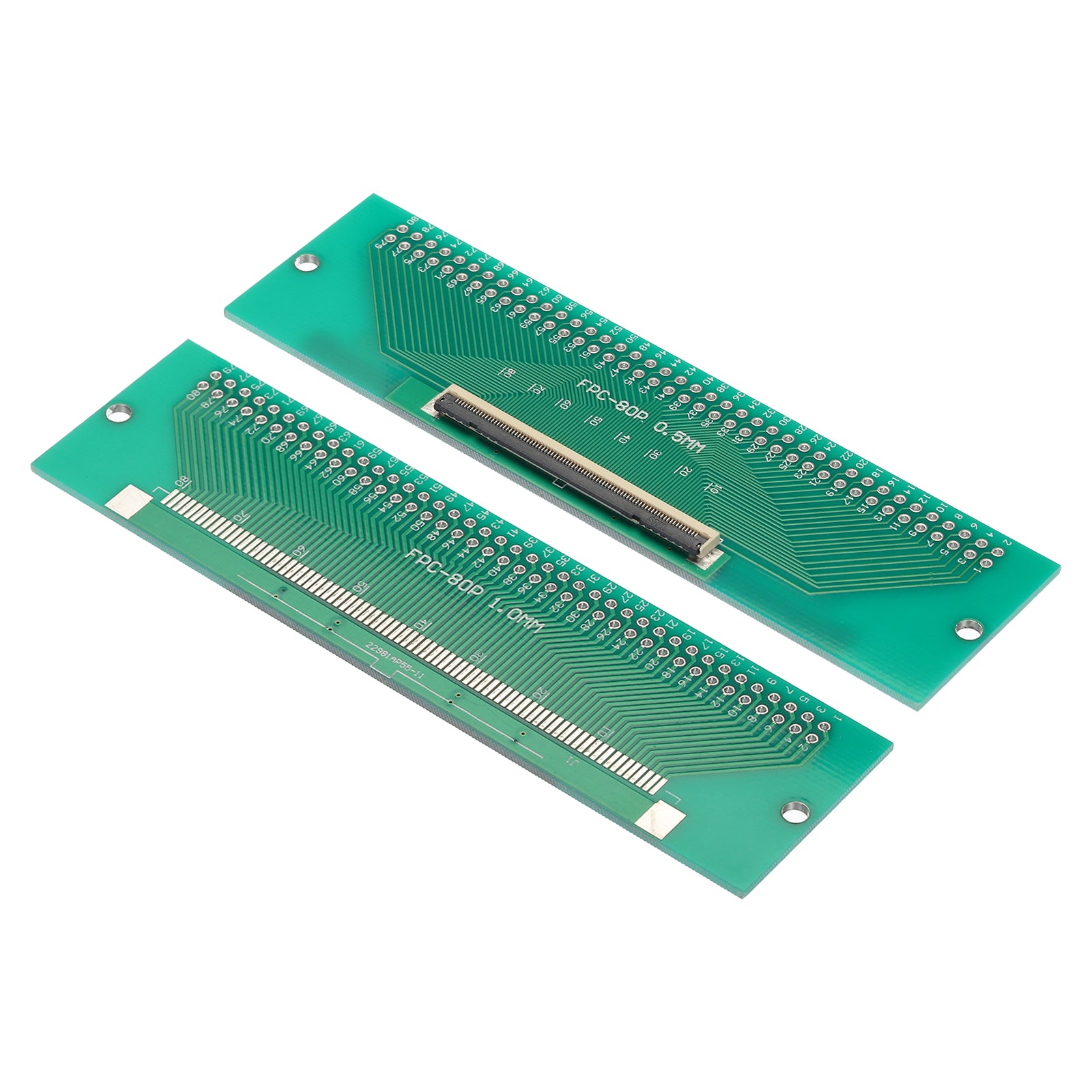 FPC FFC PCB Converter Board 80P 0.5mm on Socket Side, Back 1.0mm, to ...