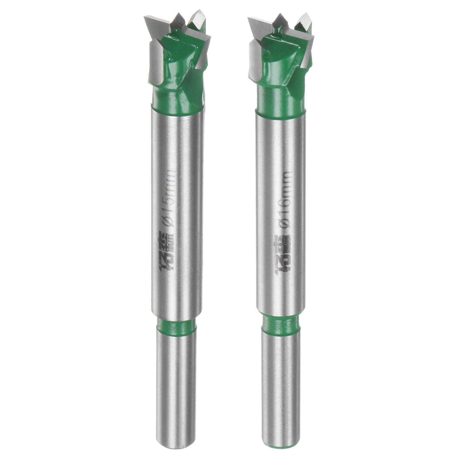 2pcs 15mm (3/5") 16mm (5/8") Tungsten Carbide Wood Forstner Drill Bit ...