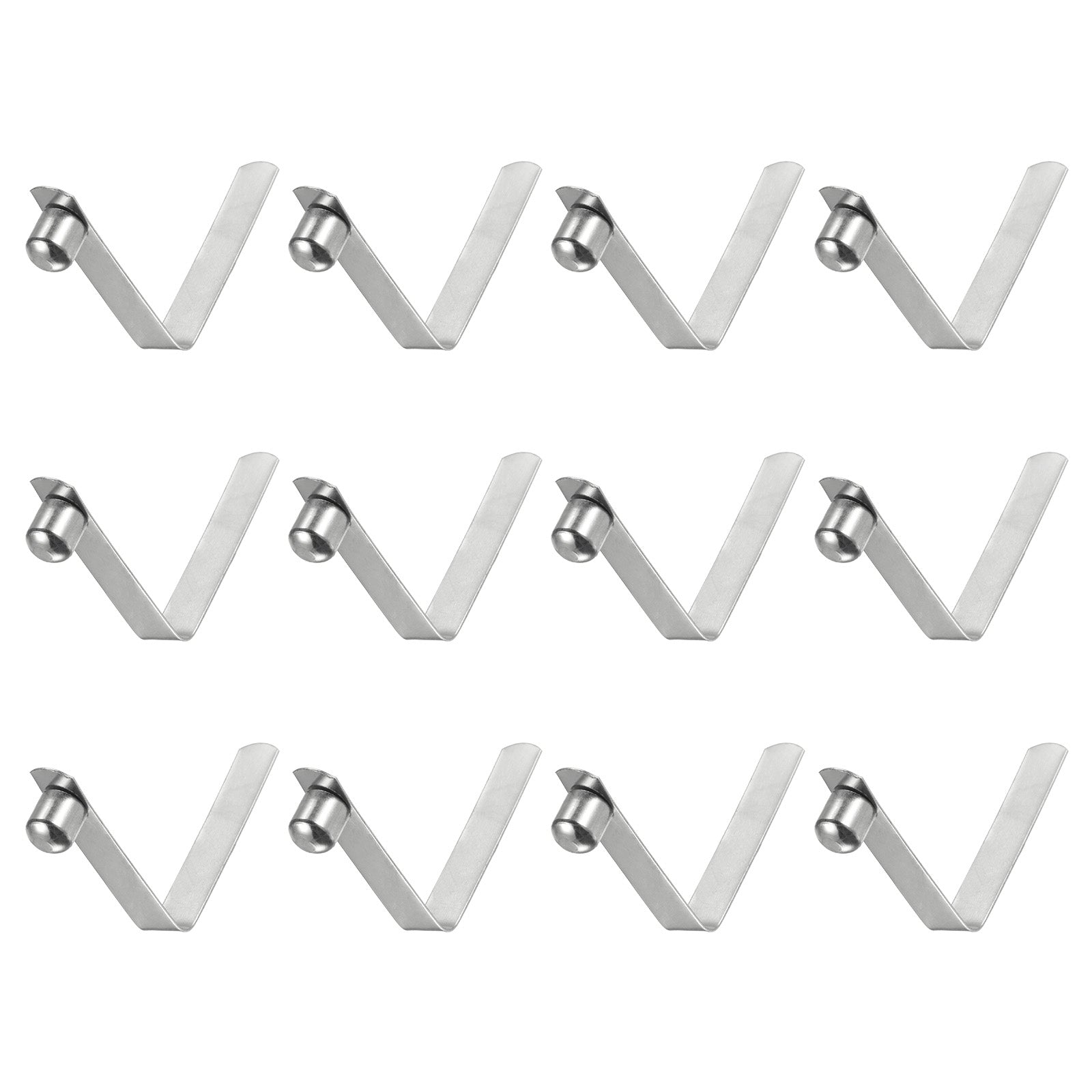 12pcs 40x8mm Single Button V-Shaped Paddle Snap Spring Clips Solid Head ...