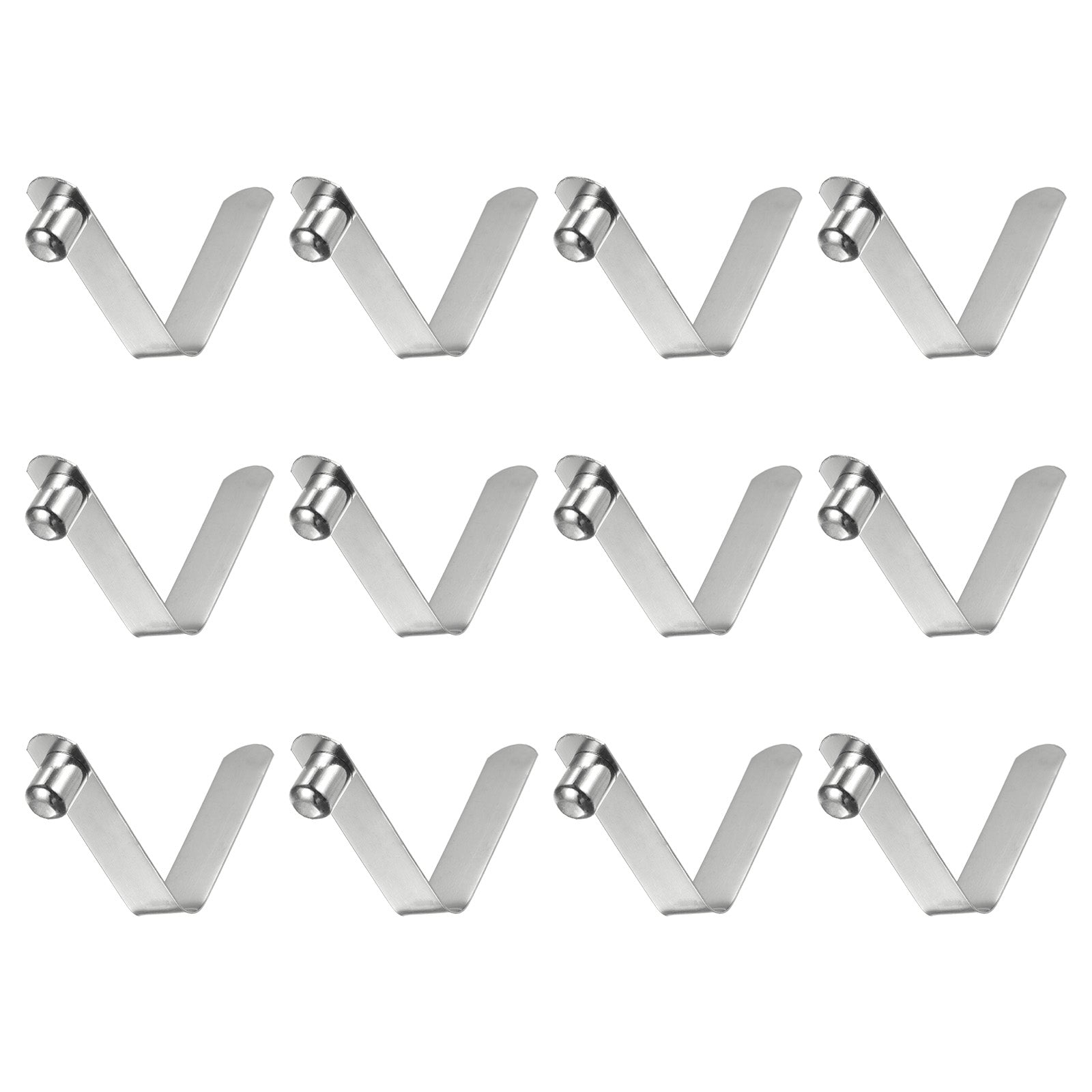 12pcs 42x10.5mm Single Button V-Shaped Paddle Snap Spring Clips Solid ...