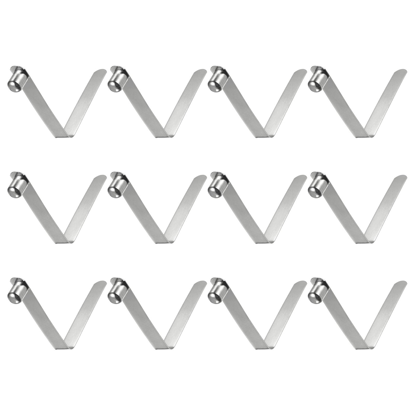 12pcs 60x12mm Single Button V-Shaped Paddle Snap Spring Clips Solid ...