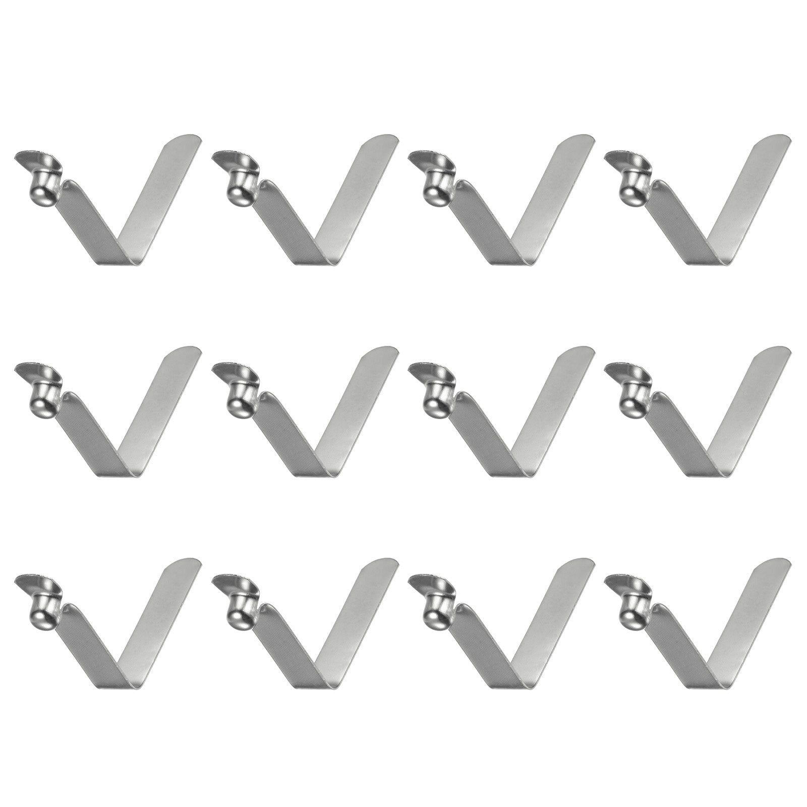 12pcs 38x6mm Single Button V-Shaped Paddle Snap Spring Clips Hollow ...