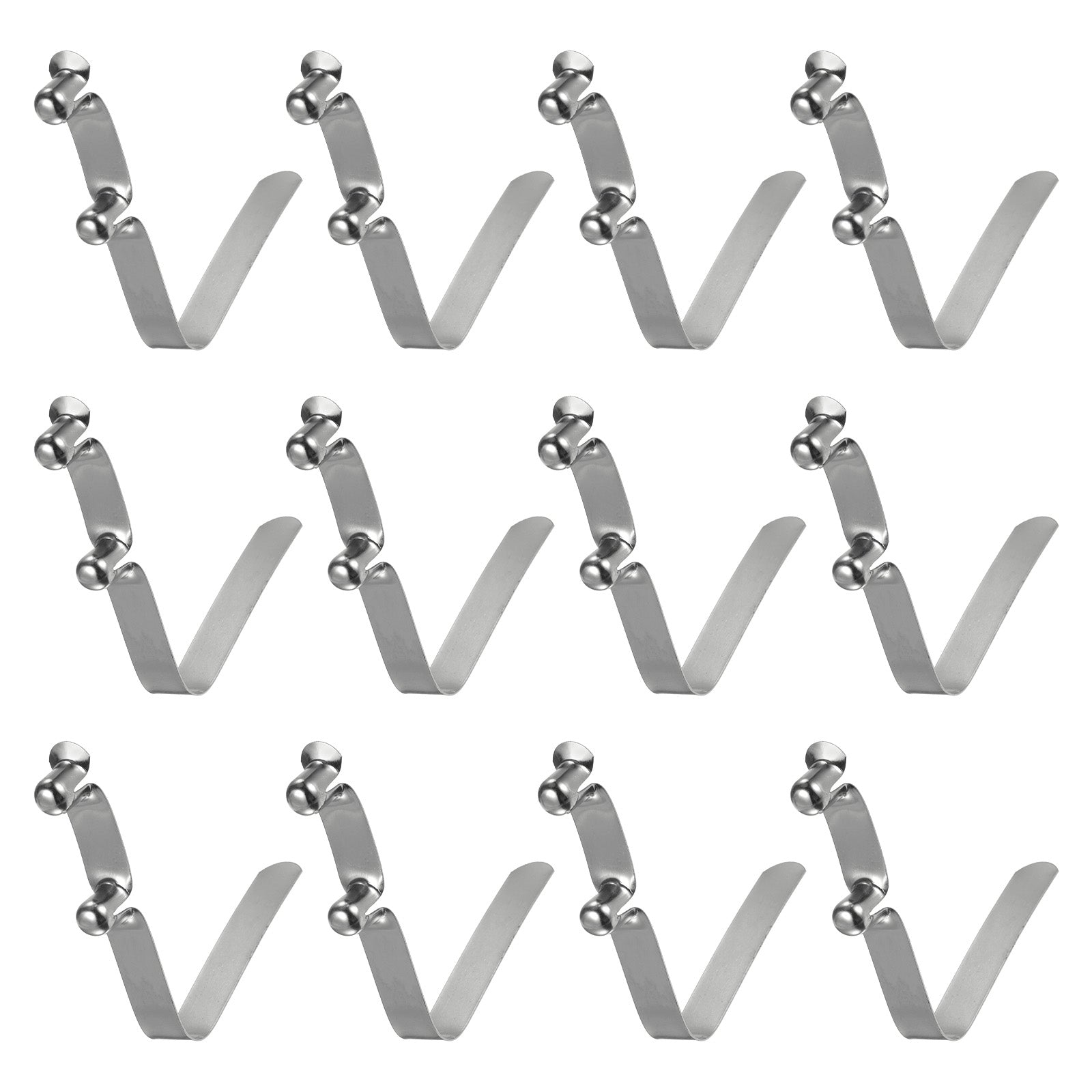 12pcs 64x10mm Double Button V-Shaped Paddle Snap Spring Clips Hollow ...