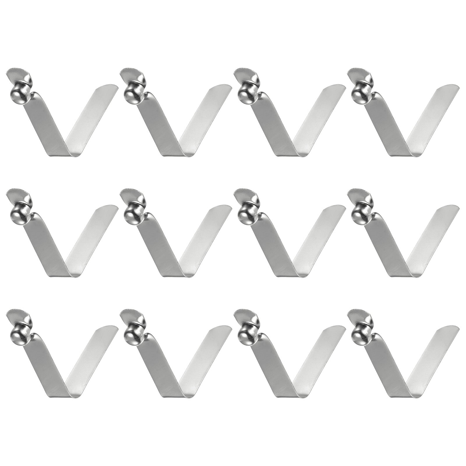 12pcs 42x7mm Single Button V-Shaped Paddle Snap Spring Clips Hollow ...