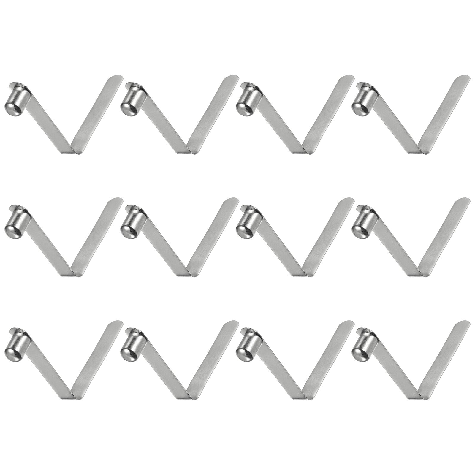 12pcs 60x13.6mm Single Button V-Shaped Paddle Snap Spring Clips Solid ...