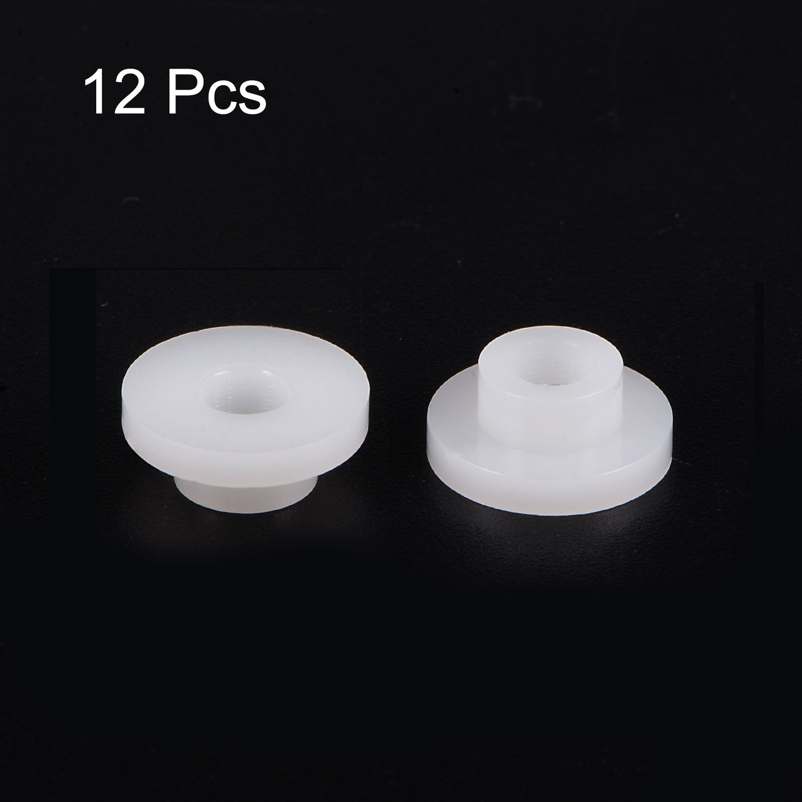 Uxcell 12pcs Flanged Sleeve Bearings 4mm ID 7mm OD 5mm Length Nylon ...