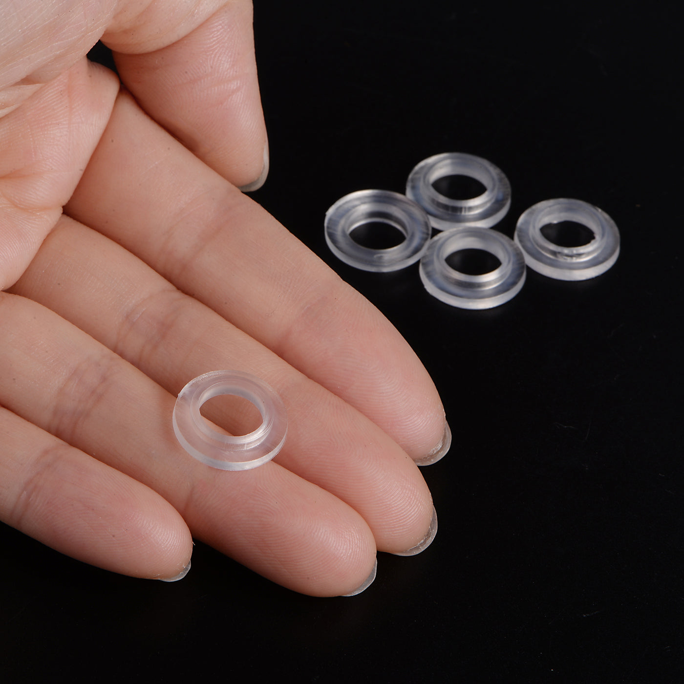 Uxcell 10pcs Flanged Nylon Bushings 8.1mm ID 10.1mm OD 3.1mm Length ...