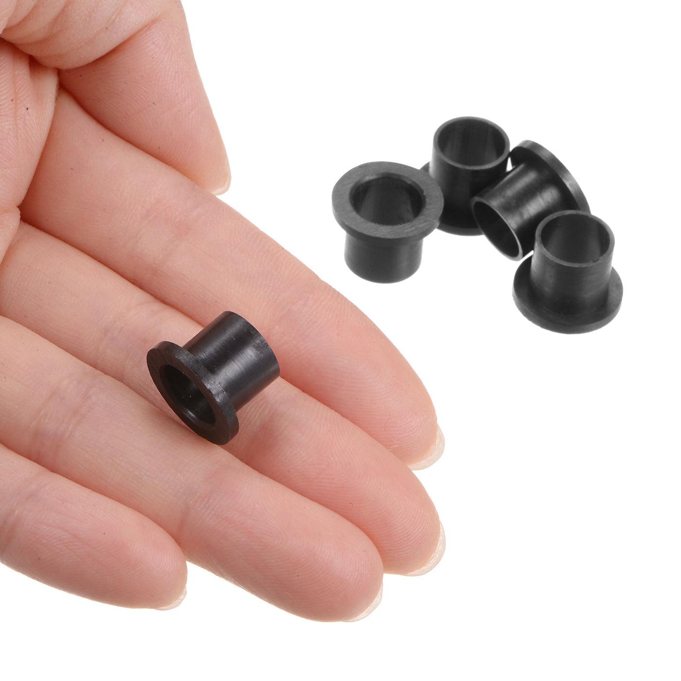 Uxcell 10pcs Flanged Sleeve Bearings 8.5mm ID 10mm OD 10mm Length Nylon ...