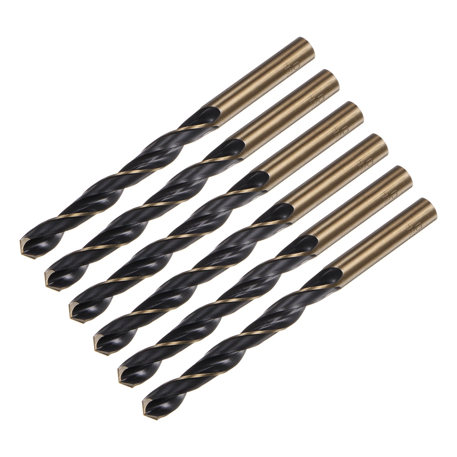 Uxcell 6pcs 10mm Nitride Titanium Coated High Speed Steel HSS 4341 ...