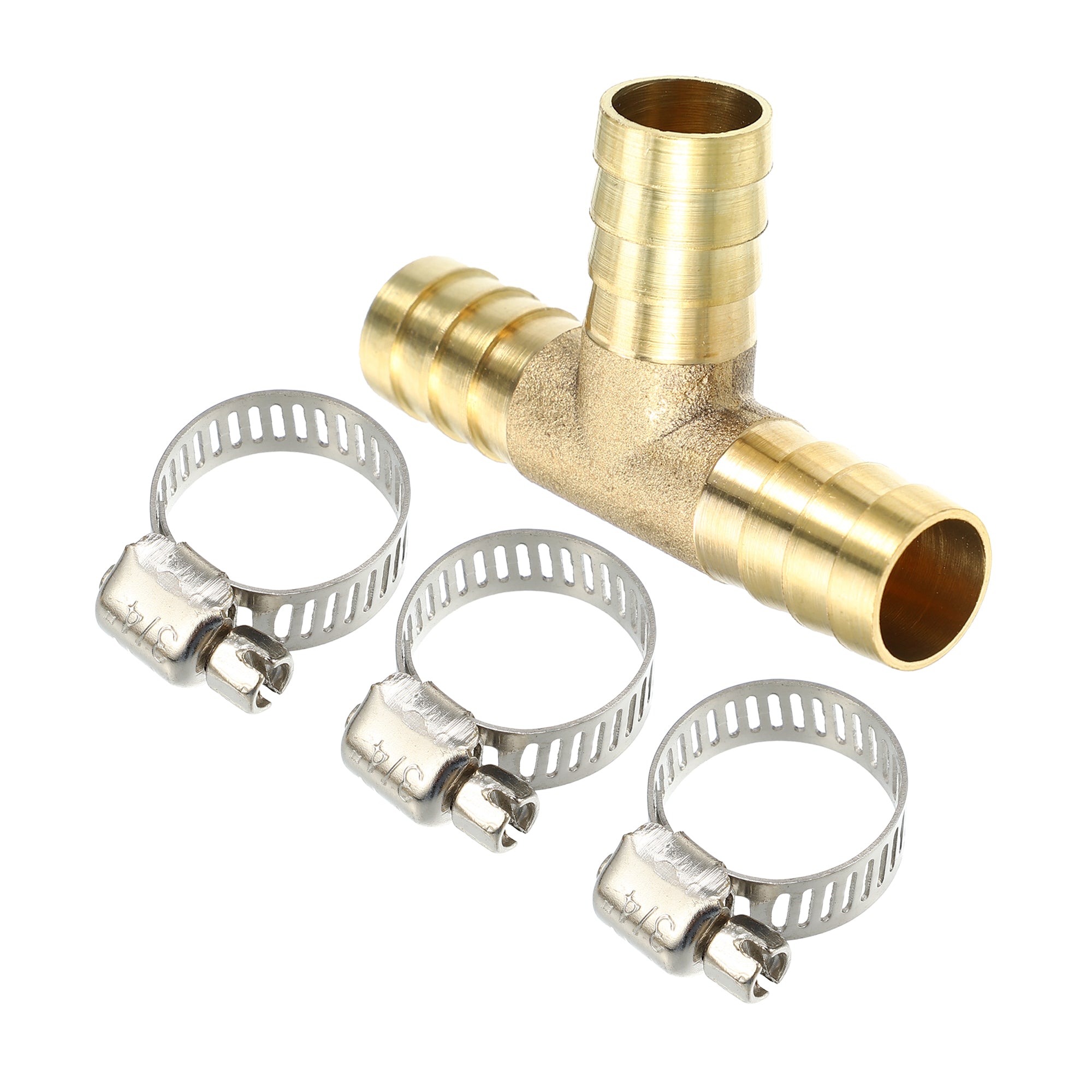 Uxcell 1 Set 14mm T Shape Hose Barb Barbed Tube Pipe Fitting Copper ...