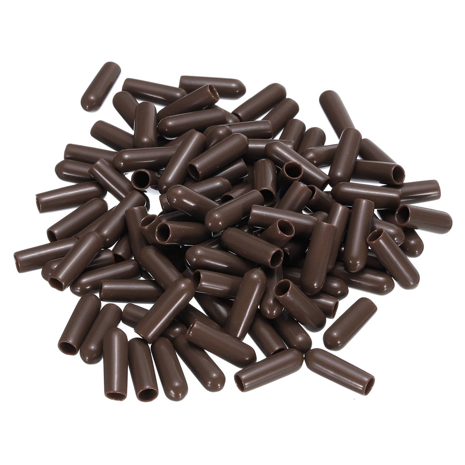 Uxcell 100pcs Rubber End Caps 4mm ID Vinyl Round Tube Bolt Cap Cover ...