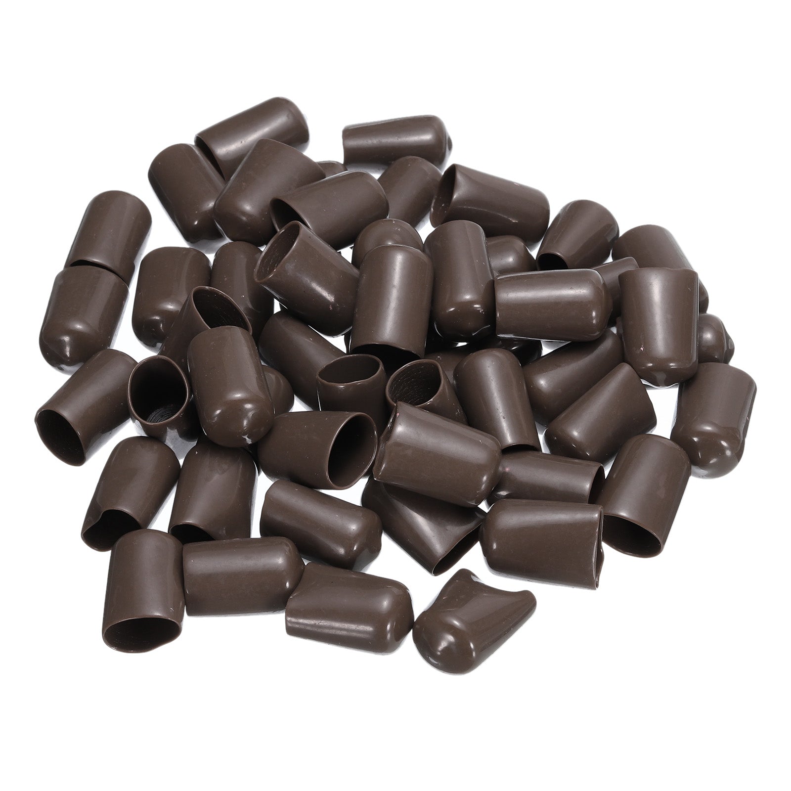 Uxcell 100pcs Rubber End Caps 12mm ID Vinyl Round Tube Bolt Cap Cover ...