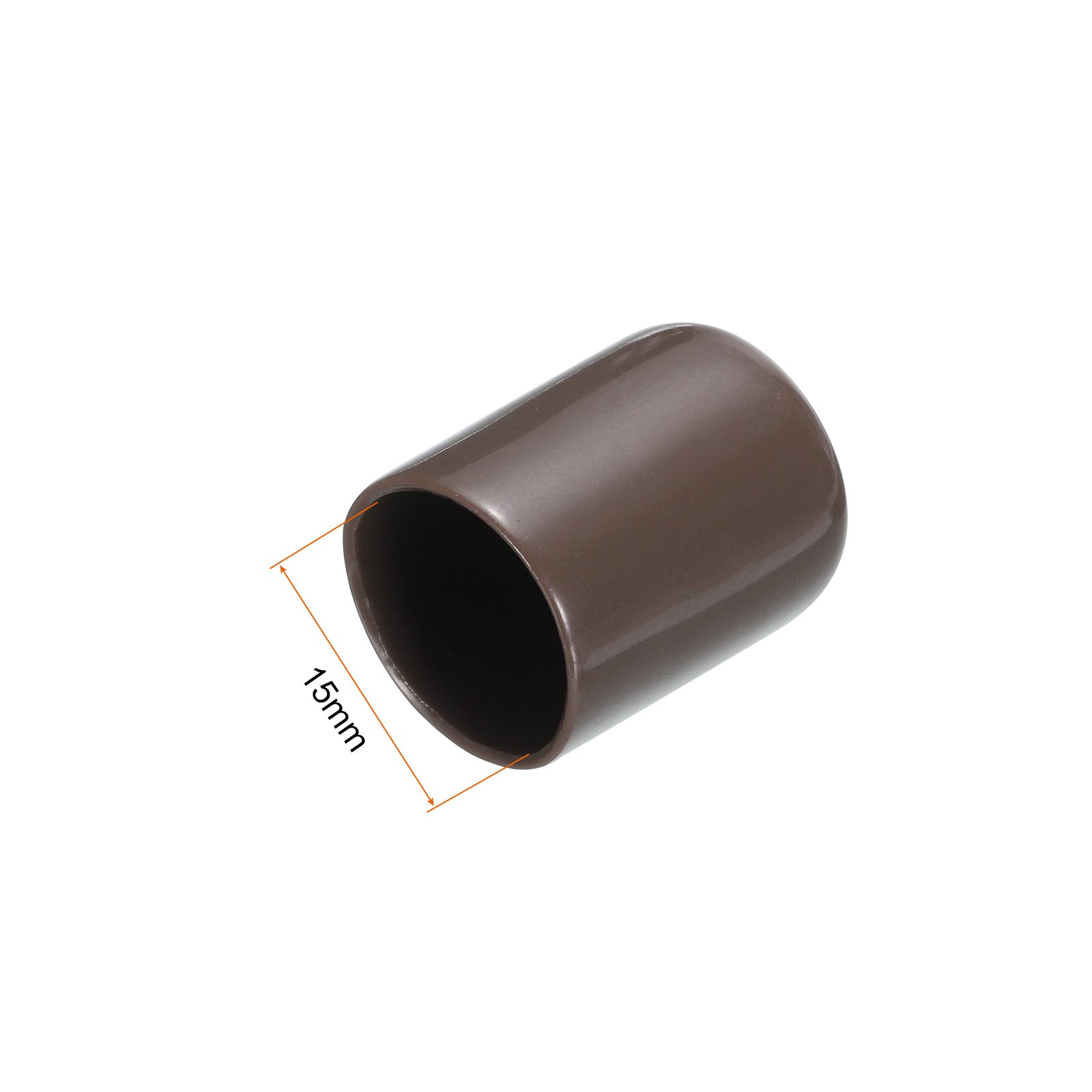 Uxcell 50pcs Rubber End Caps 15mm ID Vinyl Round Tube Bolt Cap Cover ...